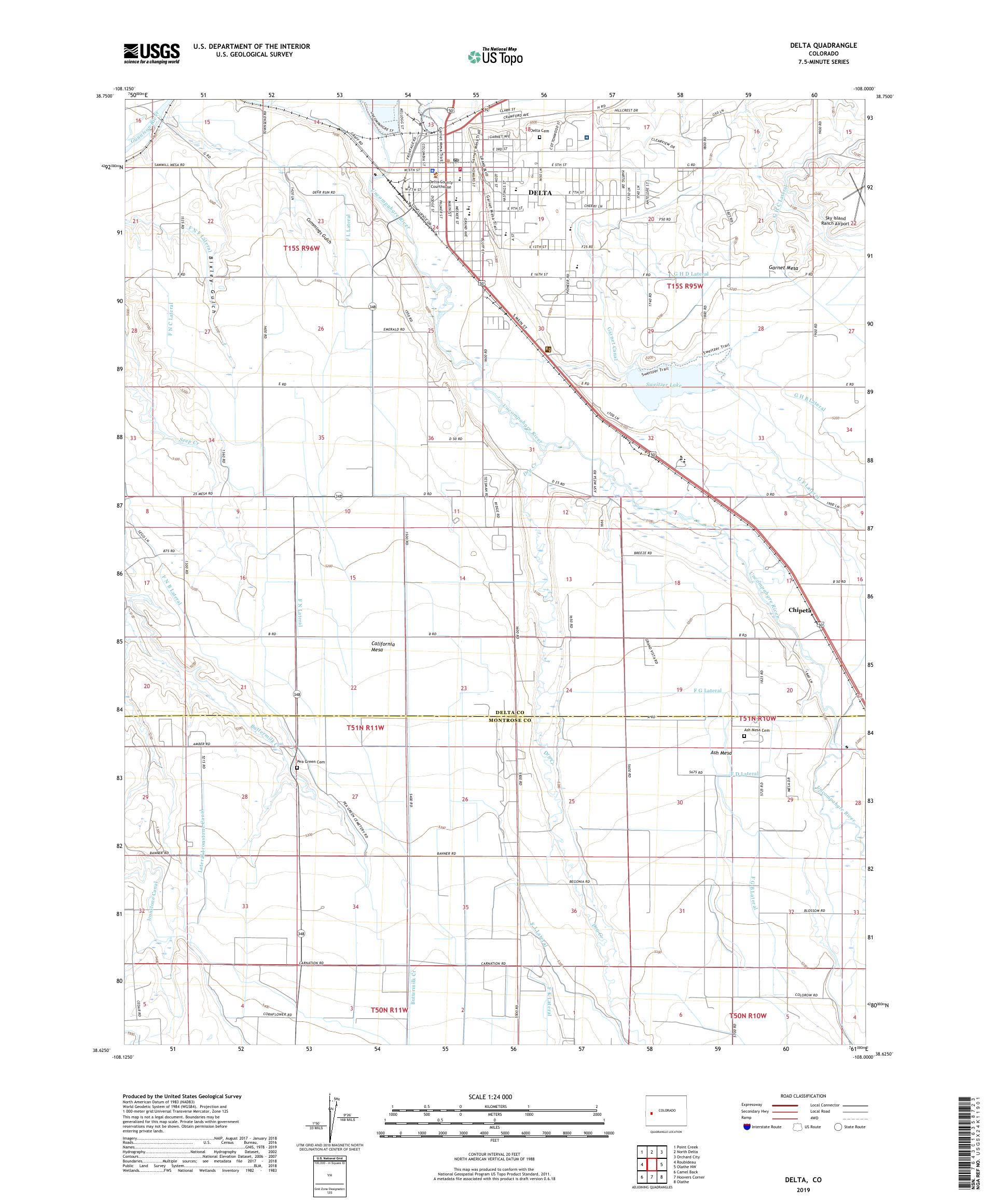 Delta Colorado US Topo Map – MyTopo Map Store