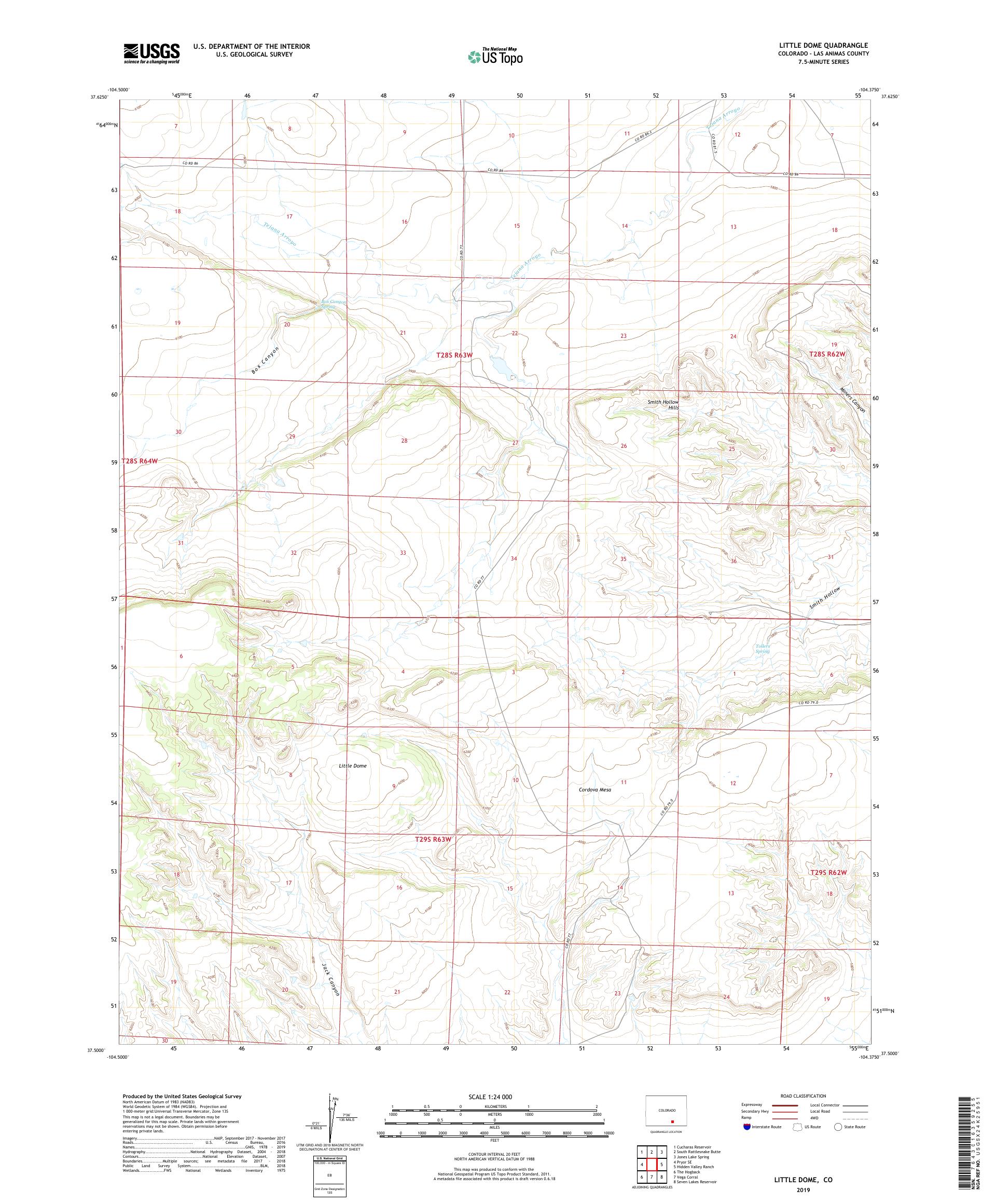 Little Dome Colorado US Topo Map – MyTopo Map Store
