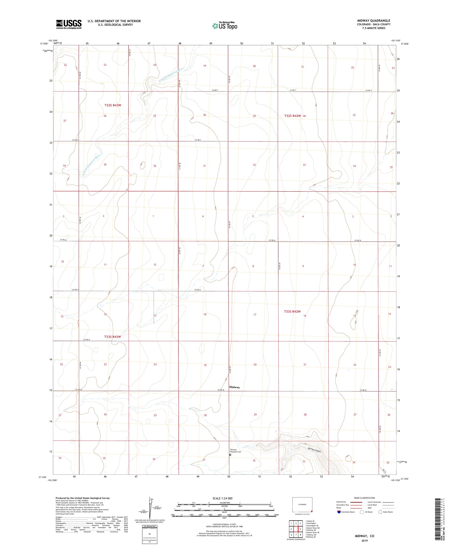 Midway Colorado US Topo Map – MyTopo Map Store