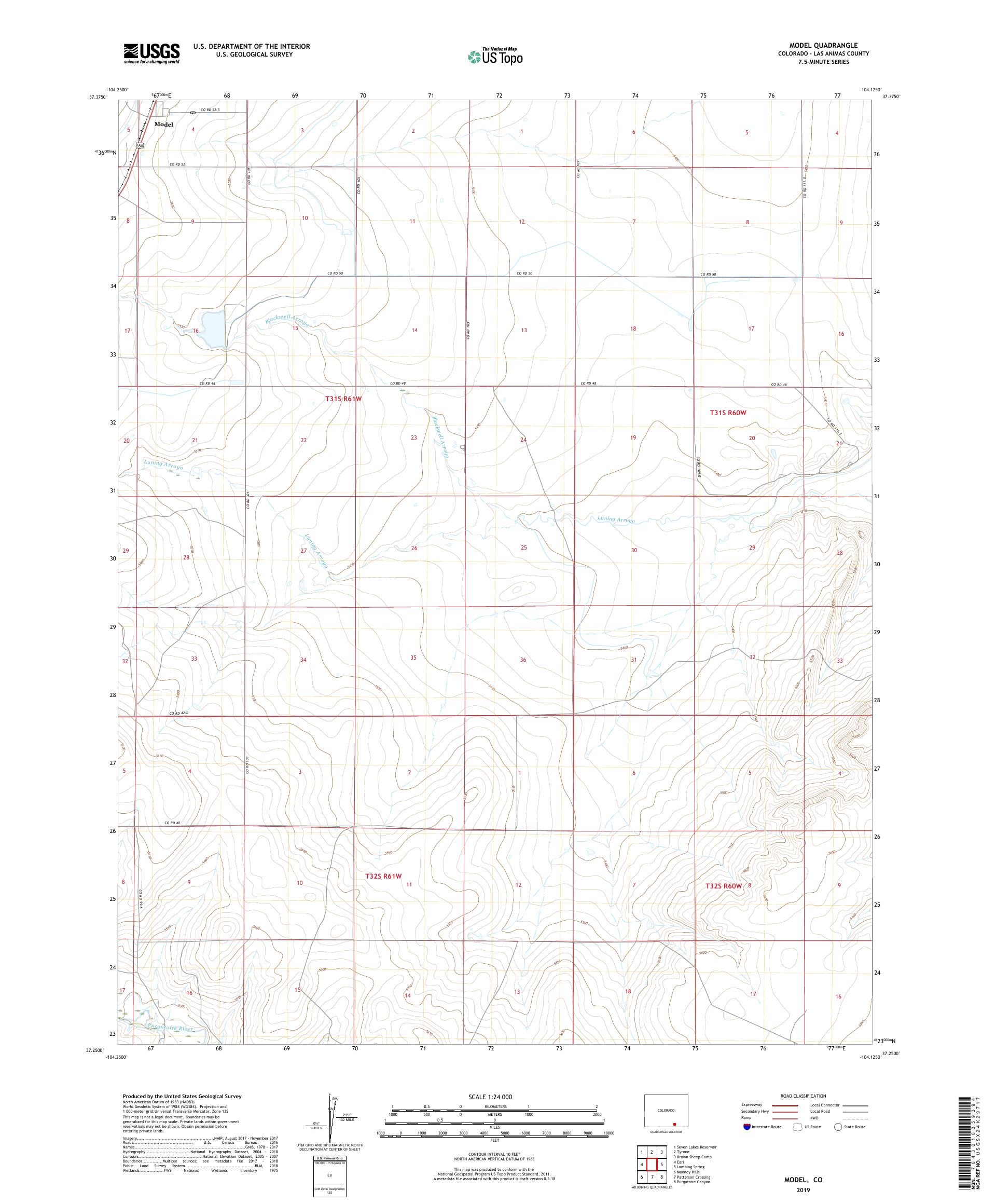 Model Colorado US Topo Map – MyTopo Map Store