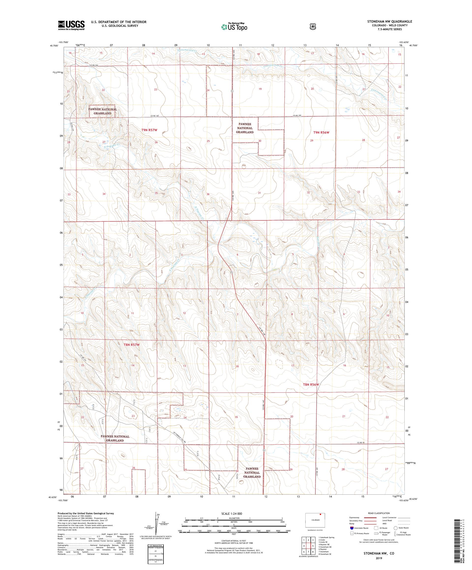 Stoneham NW Colorado US Topo Map – MyTopo Map Store