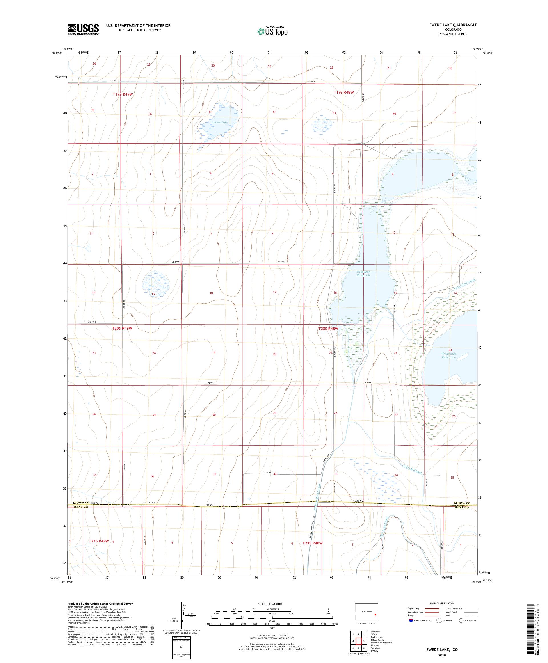 Swede Lake Colorado US Topo Map – MyTopo Map Store
