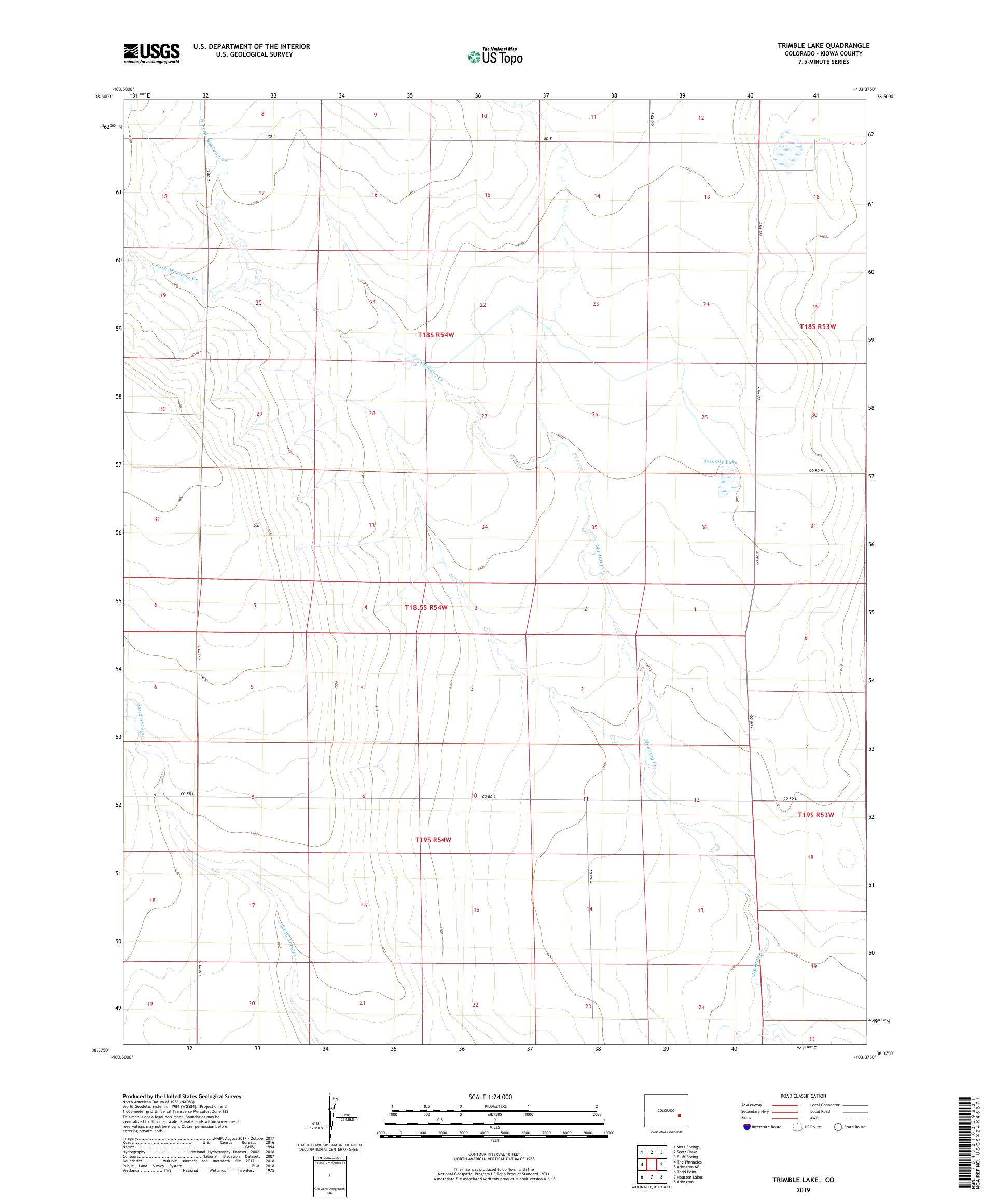 Trimble Lake Colorado US Topo Map – MyTopo Map Store