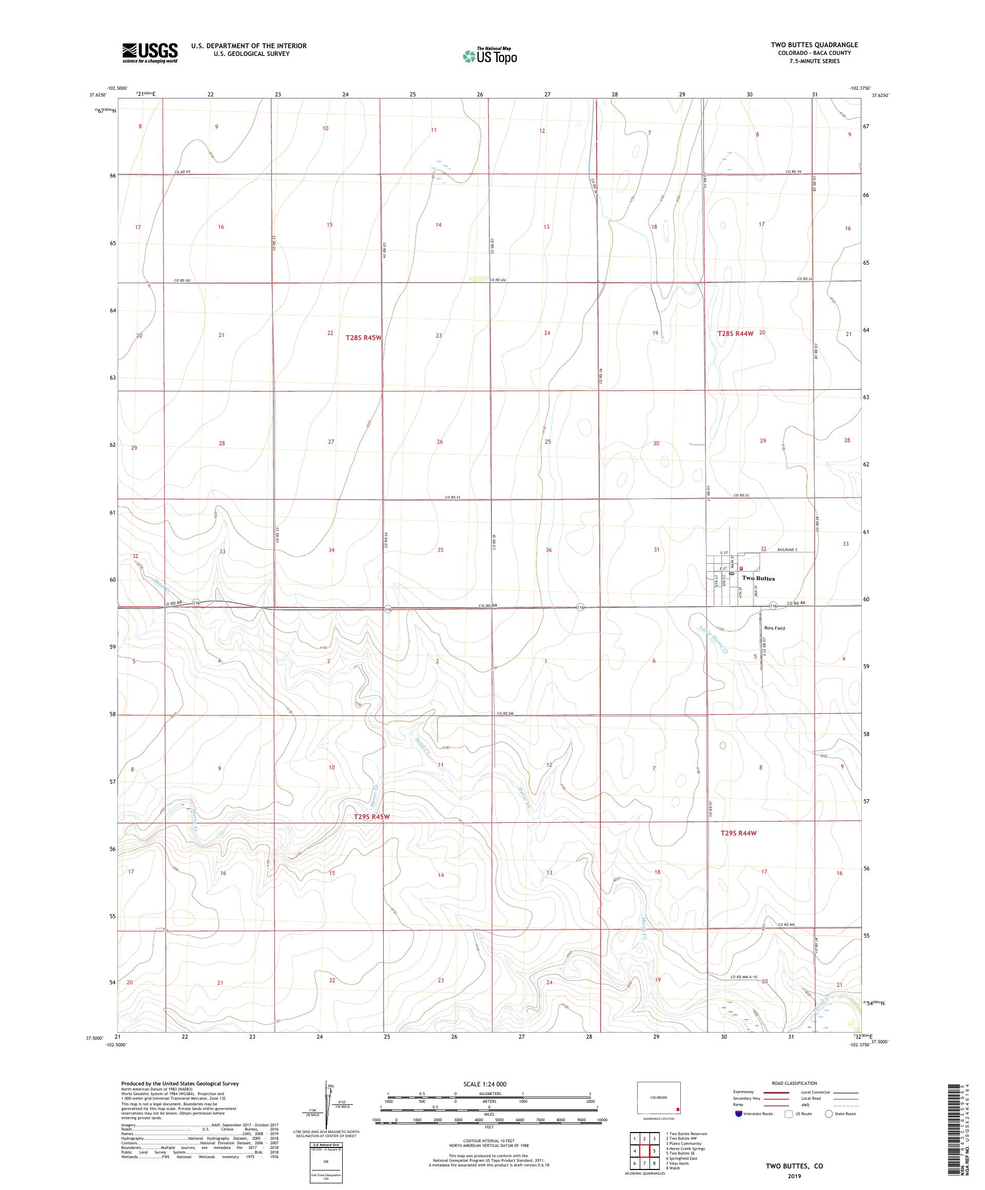 Two Buttes Colorado US Topo Map – MyTopo Map Store