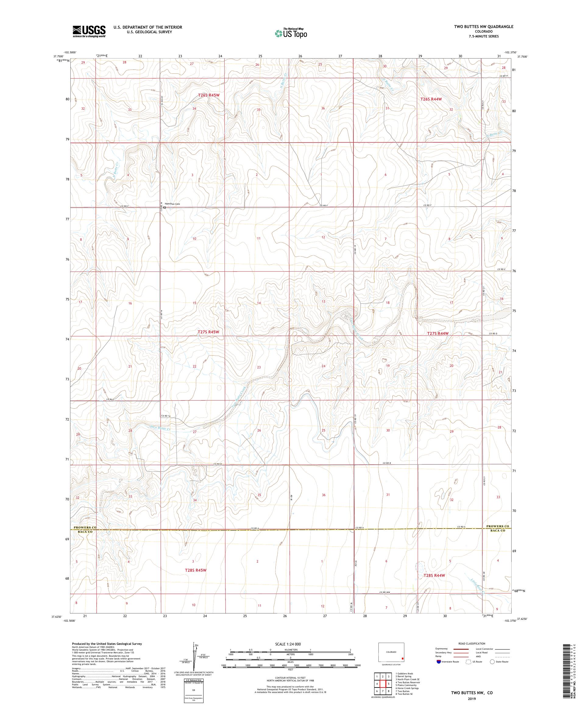 Two Buttes NW Colorado US Topo Map – MyTopo Map Store