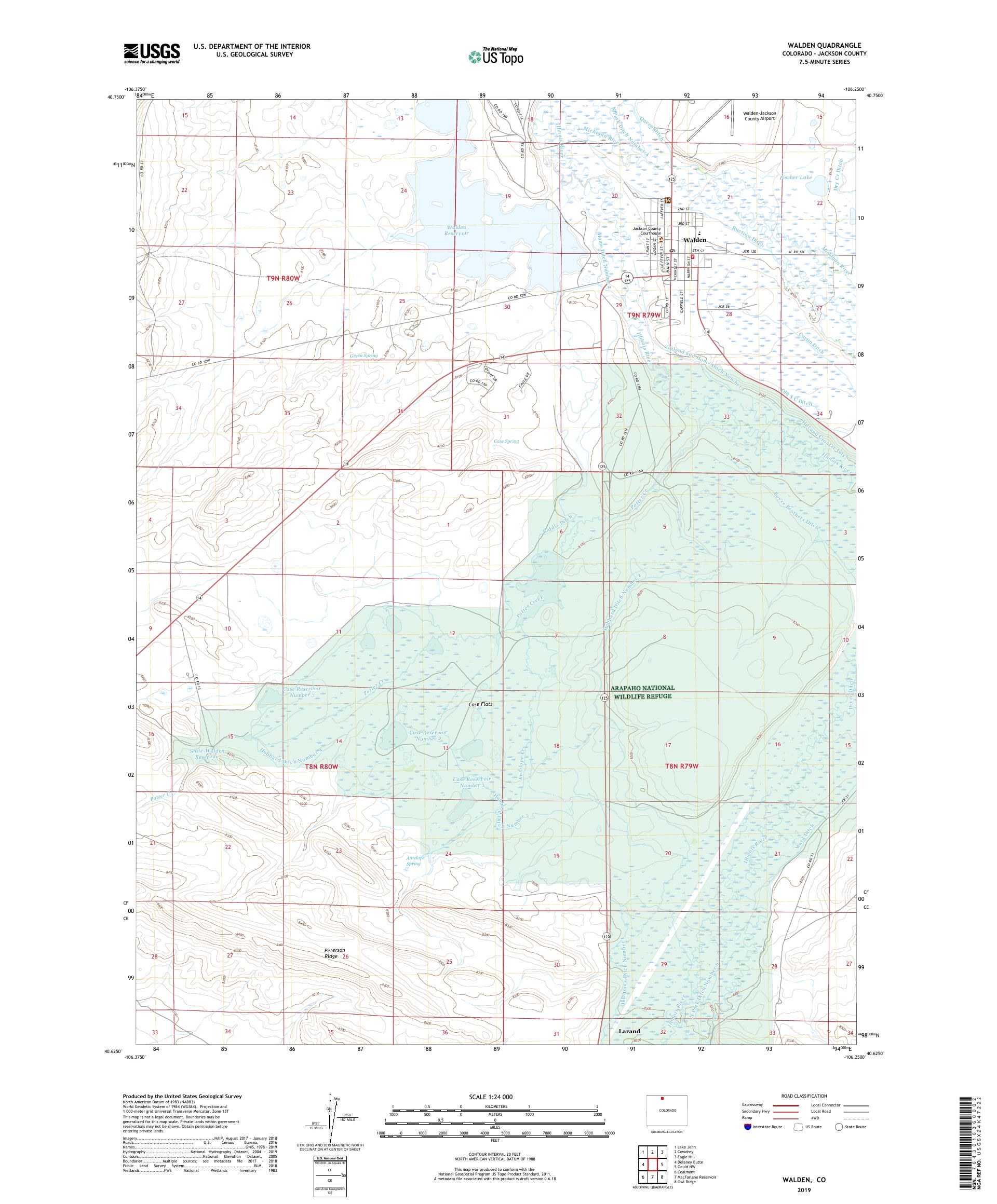 Walden Colorado US Topo Map – MyTopo Map Store