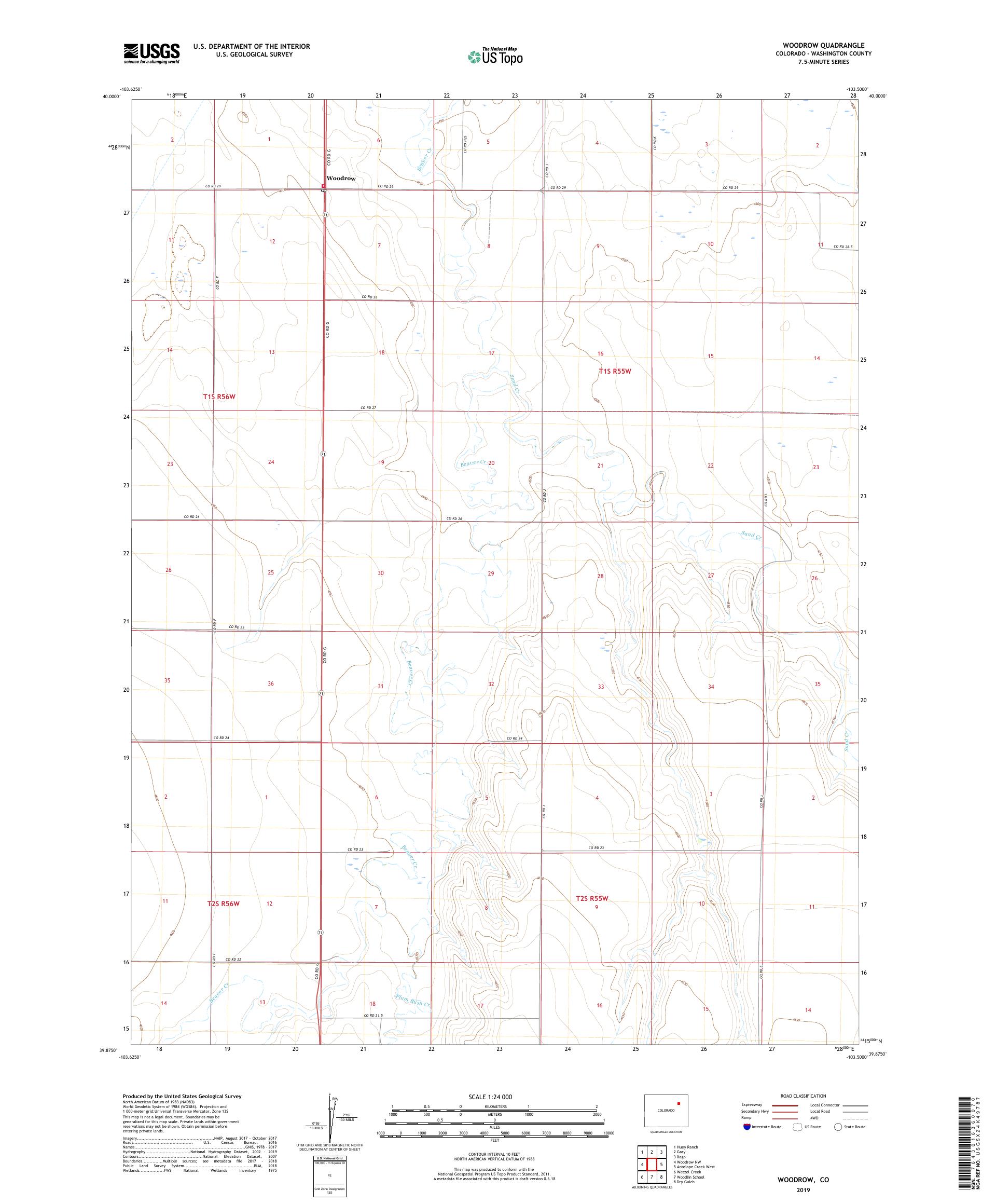Woodrow Colorado US Topo Map – MyTopo Map Store