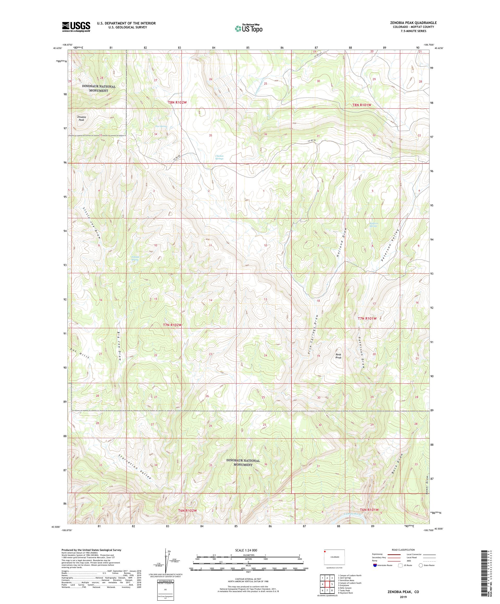Zenobia Peak Colorado US Topo Map – MyTopo Map Store