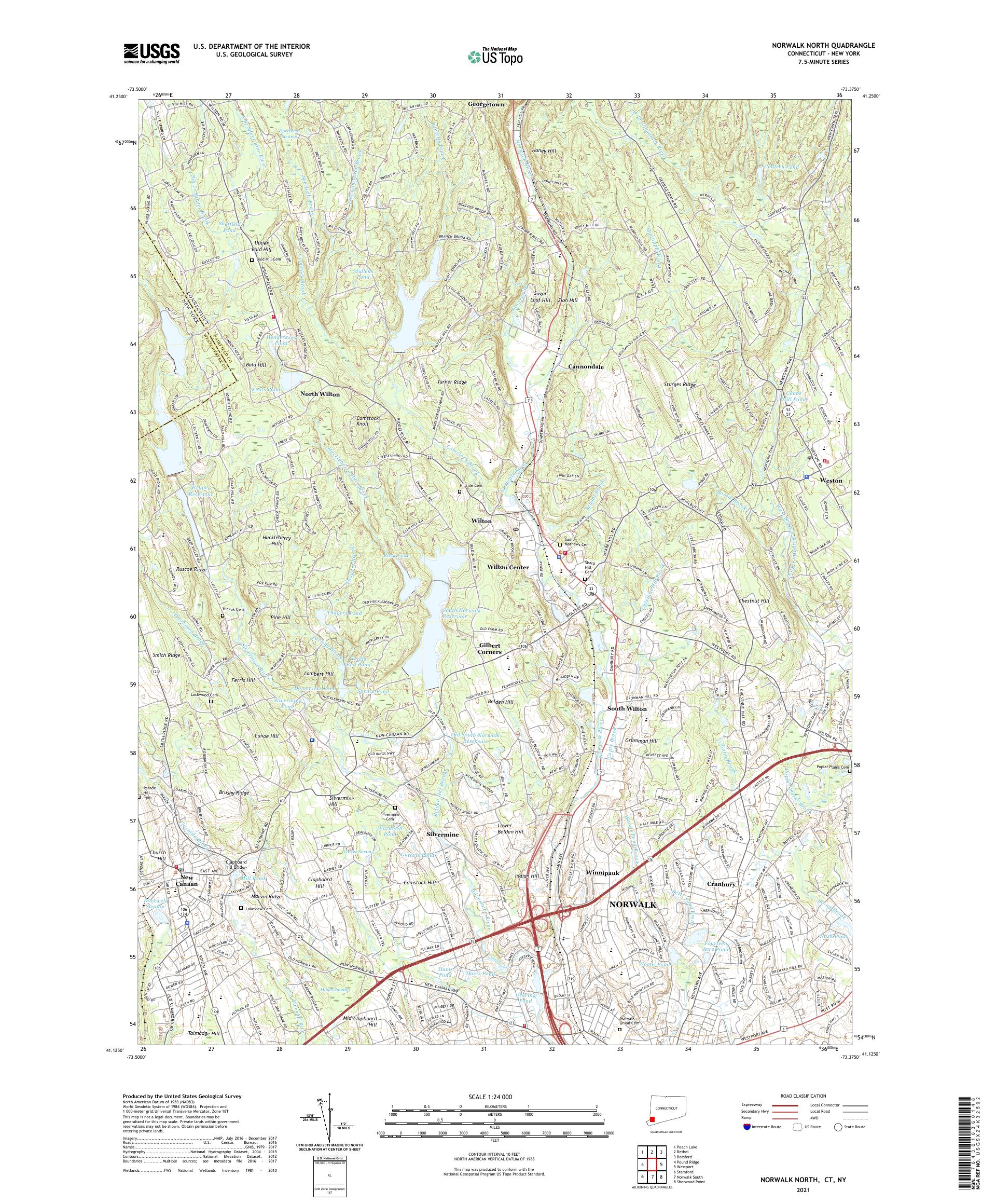 Norwalk North Connecticut US Topo Map – MyTopo Map Store