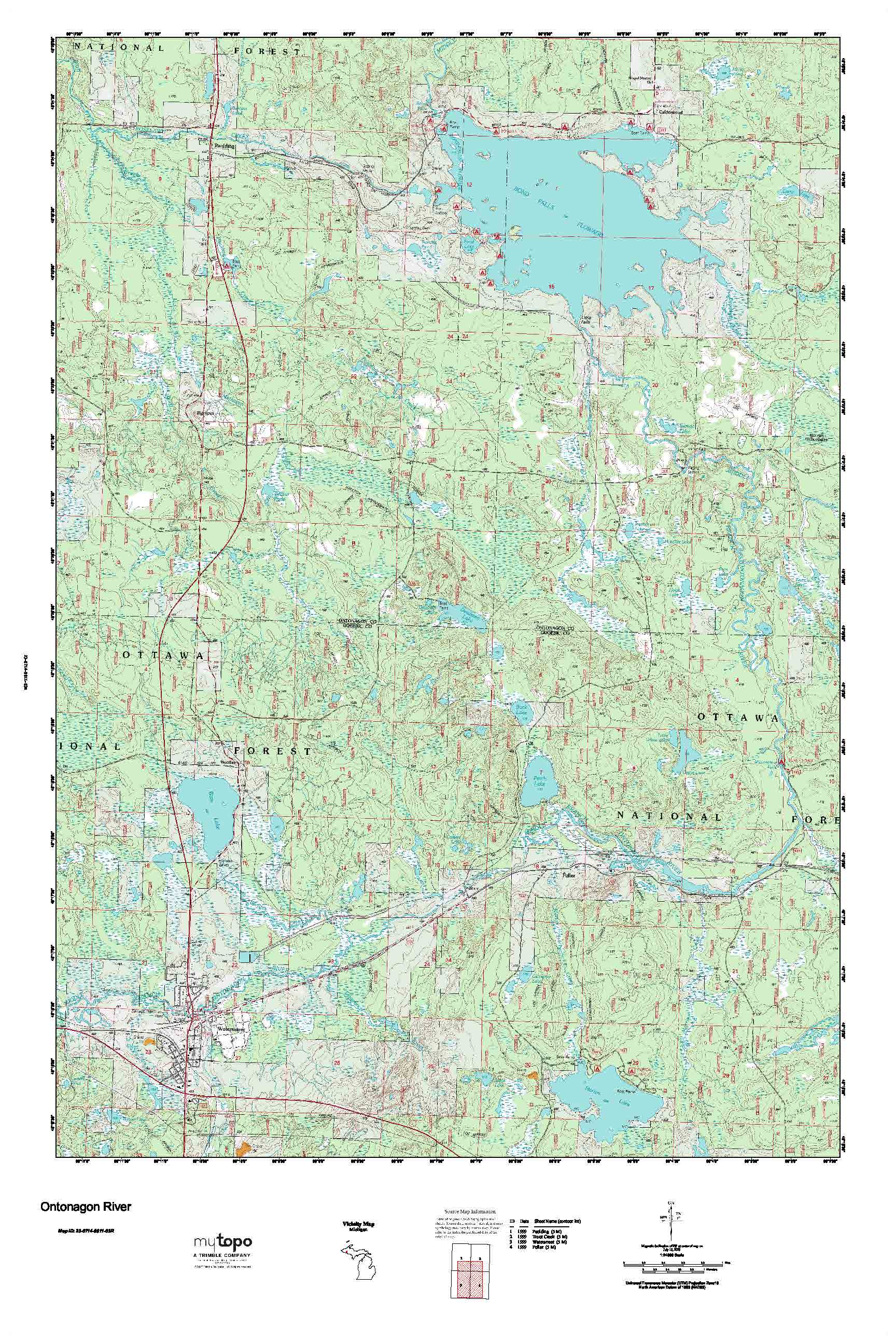 Ontonagon River – MyTopo Map Store