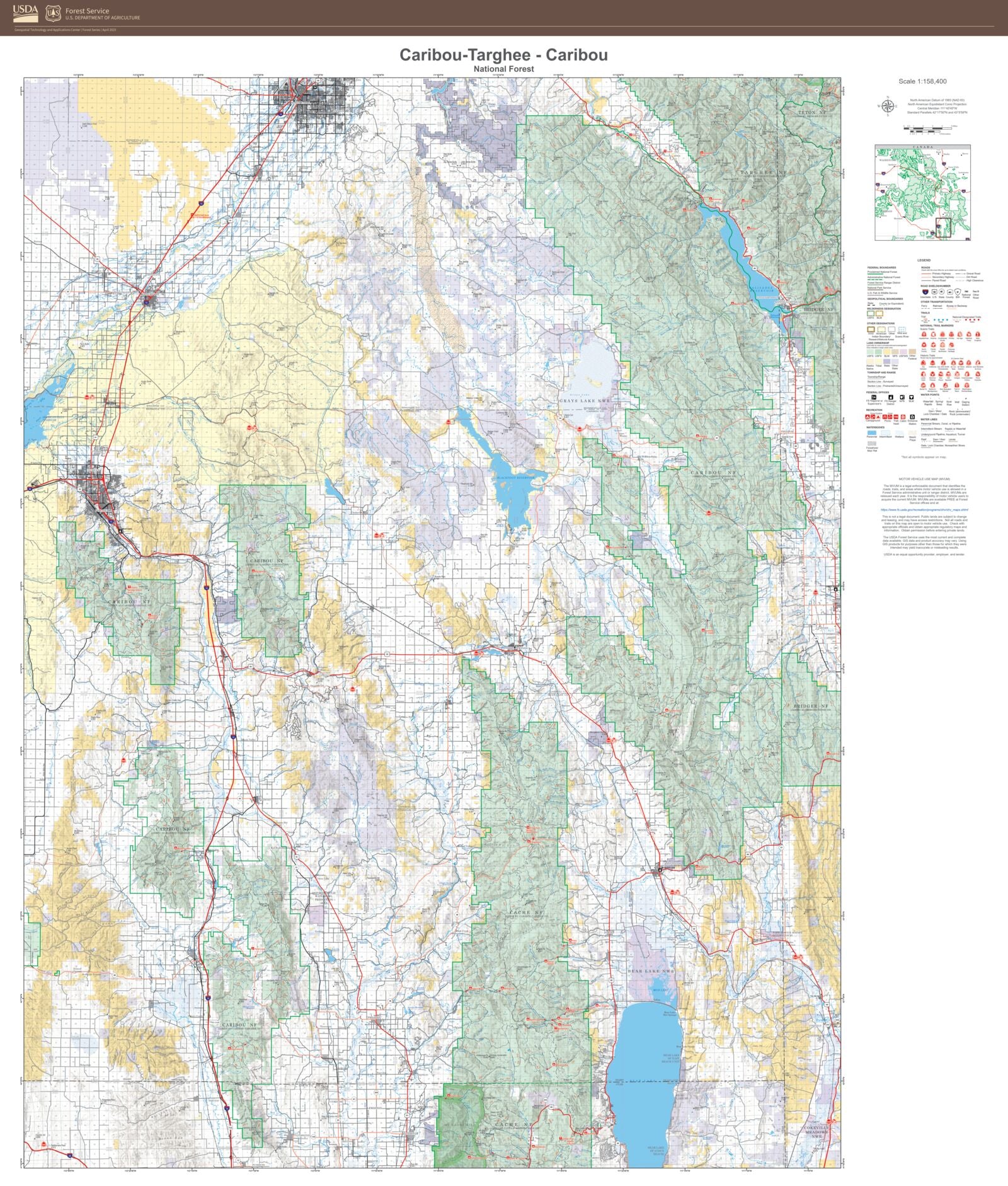 Caribou National Forest Map – MyTopo Map Store