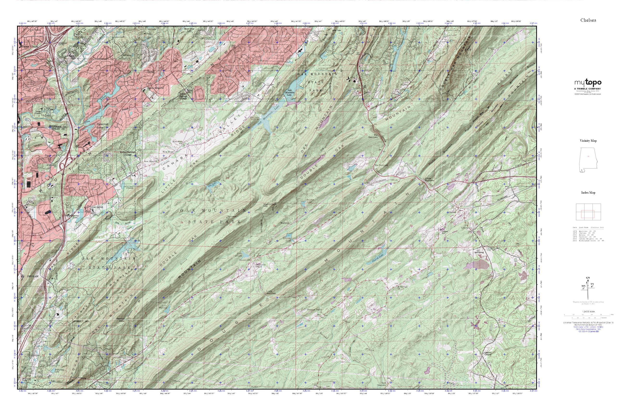Chelsea MyTopo Explorer Series Map – MyTopo Map Store