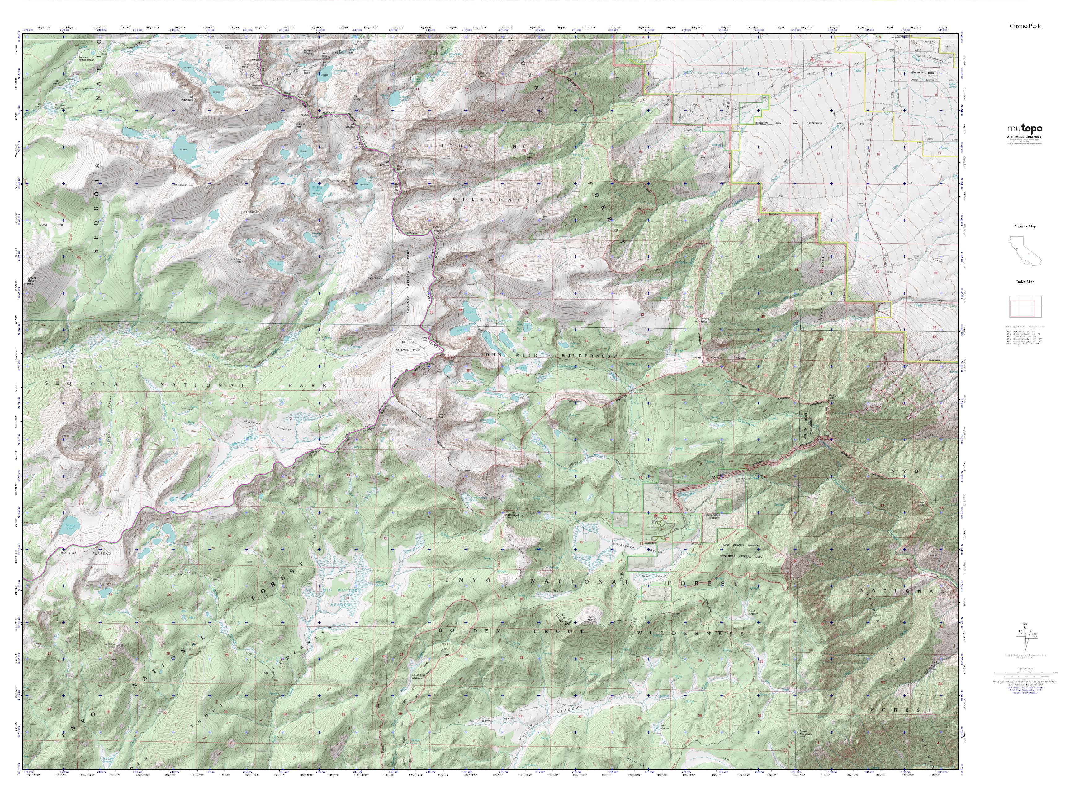 Cirque Peak MyTopo Explorer Series Map – MyTopo Map Store