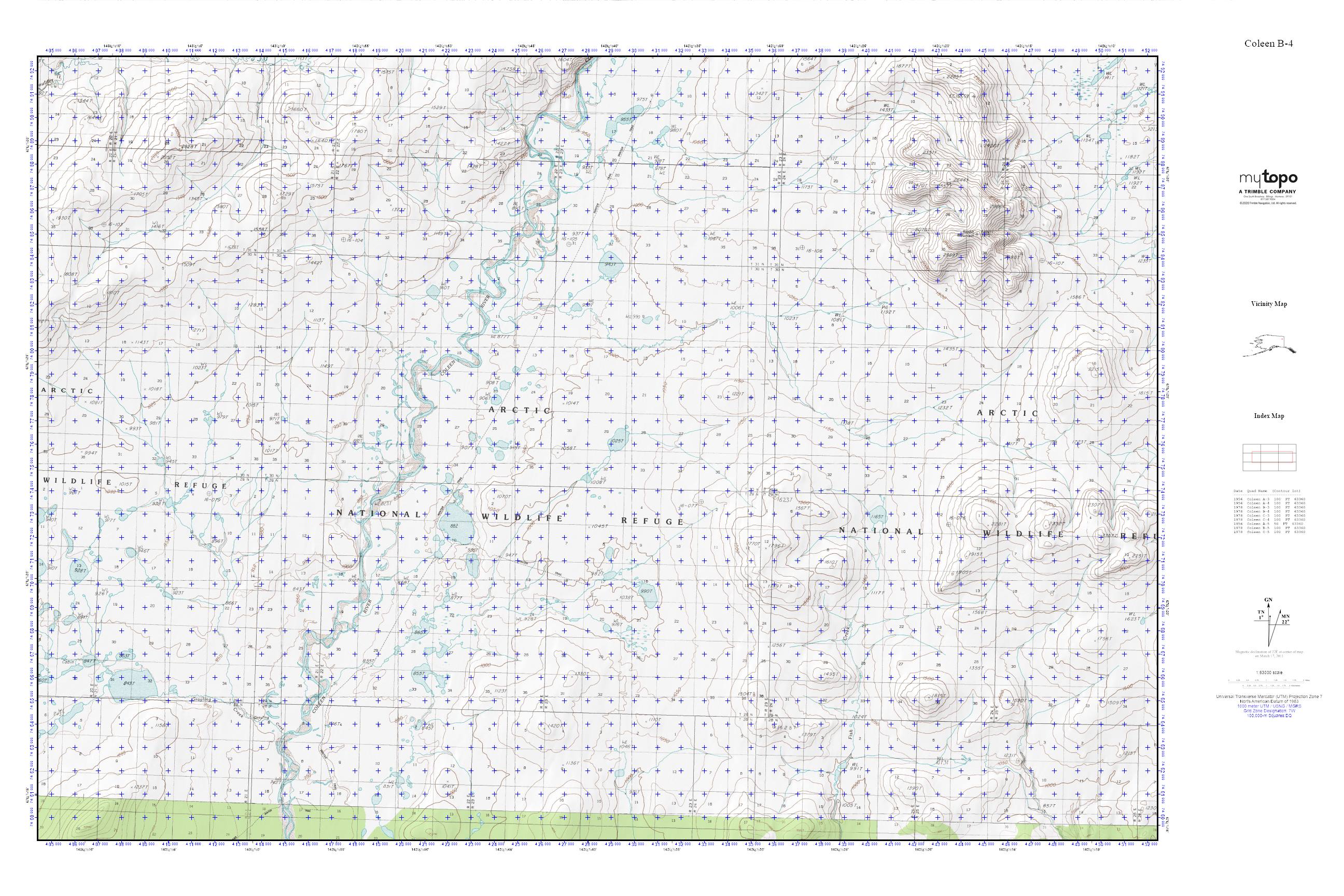 Coleen River 1 MyTopo Explorer Series Map – MyTopo Map Store