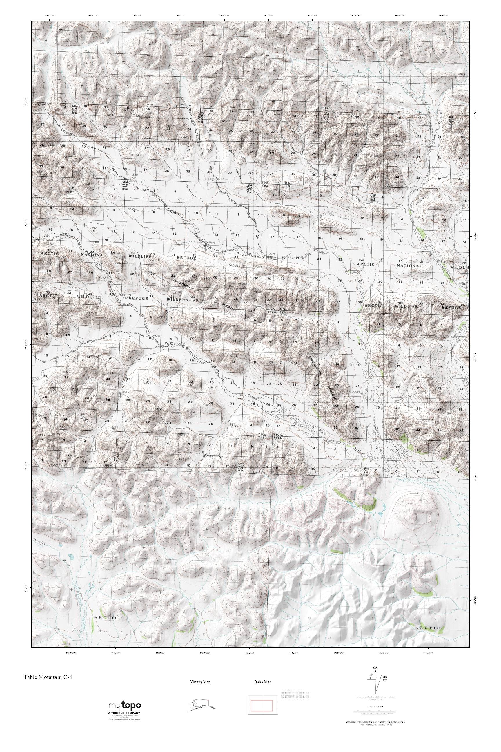 Coleen River 3 MyTopo Explorer Series Map – MyTopo Map Store