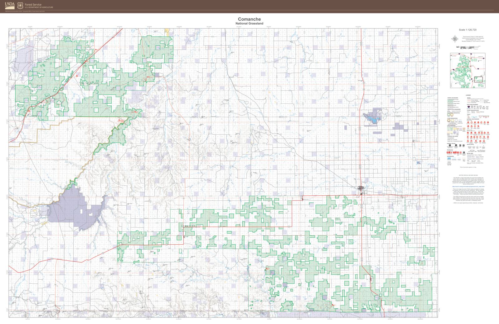 Comanche National Grassland Map – MyTopo Map Store