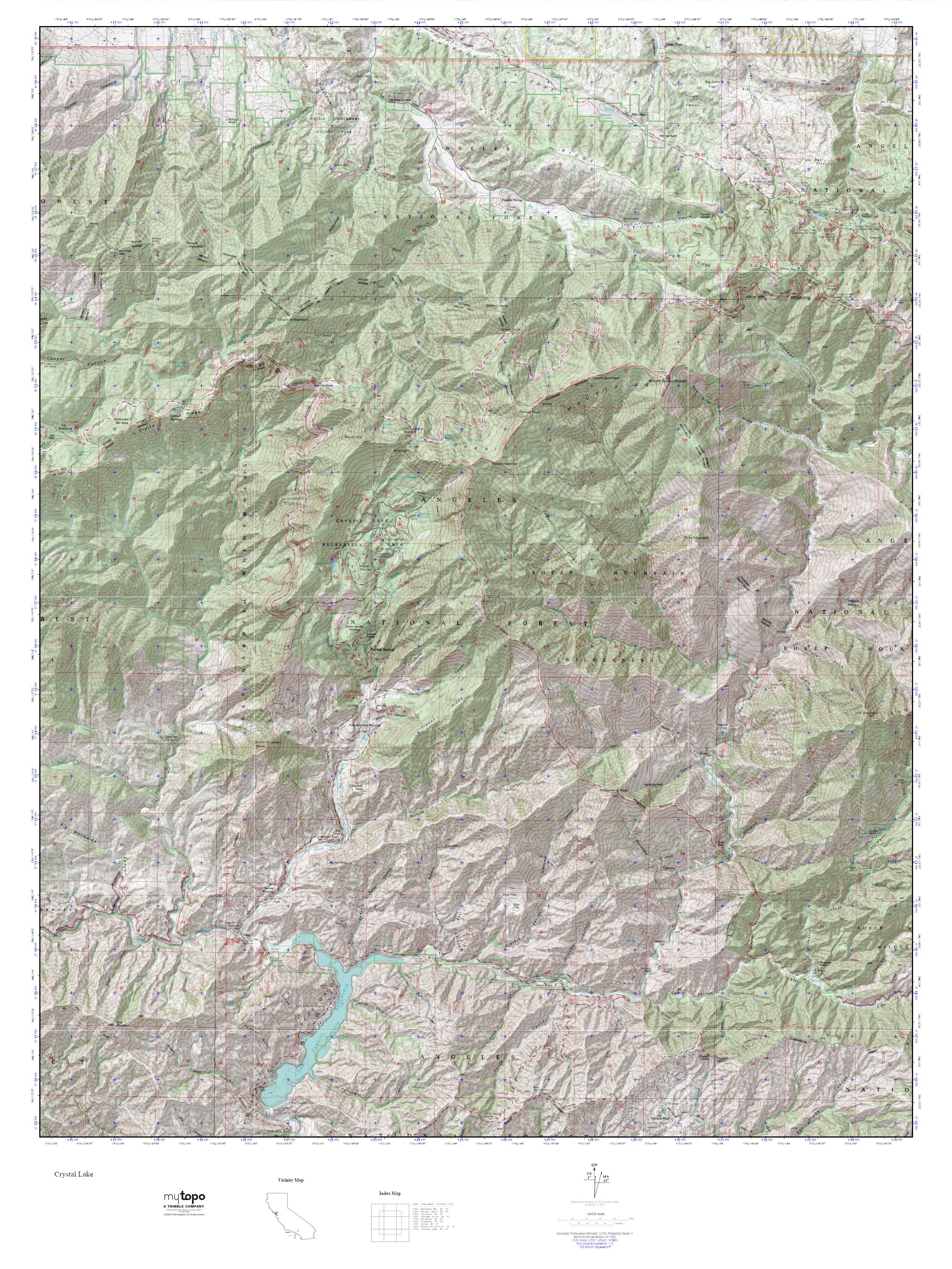 Crystal Lake MyTopo Explorer Series Map – MyTopo Map Store