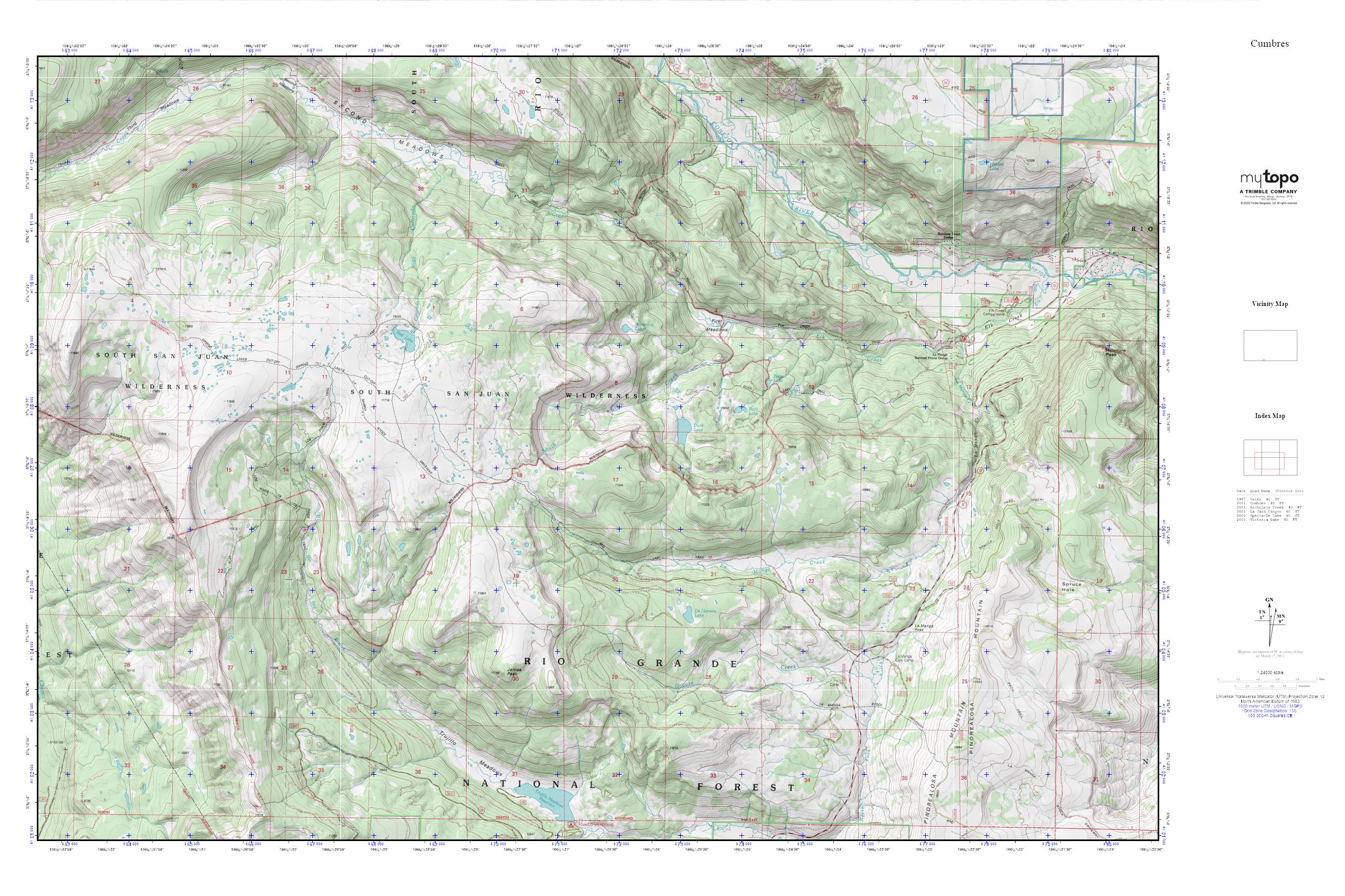 Cumbres MyTopo Explorer Series Map – MyTopo Map Store