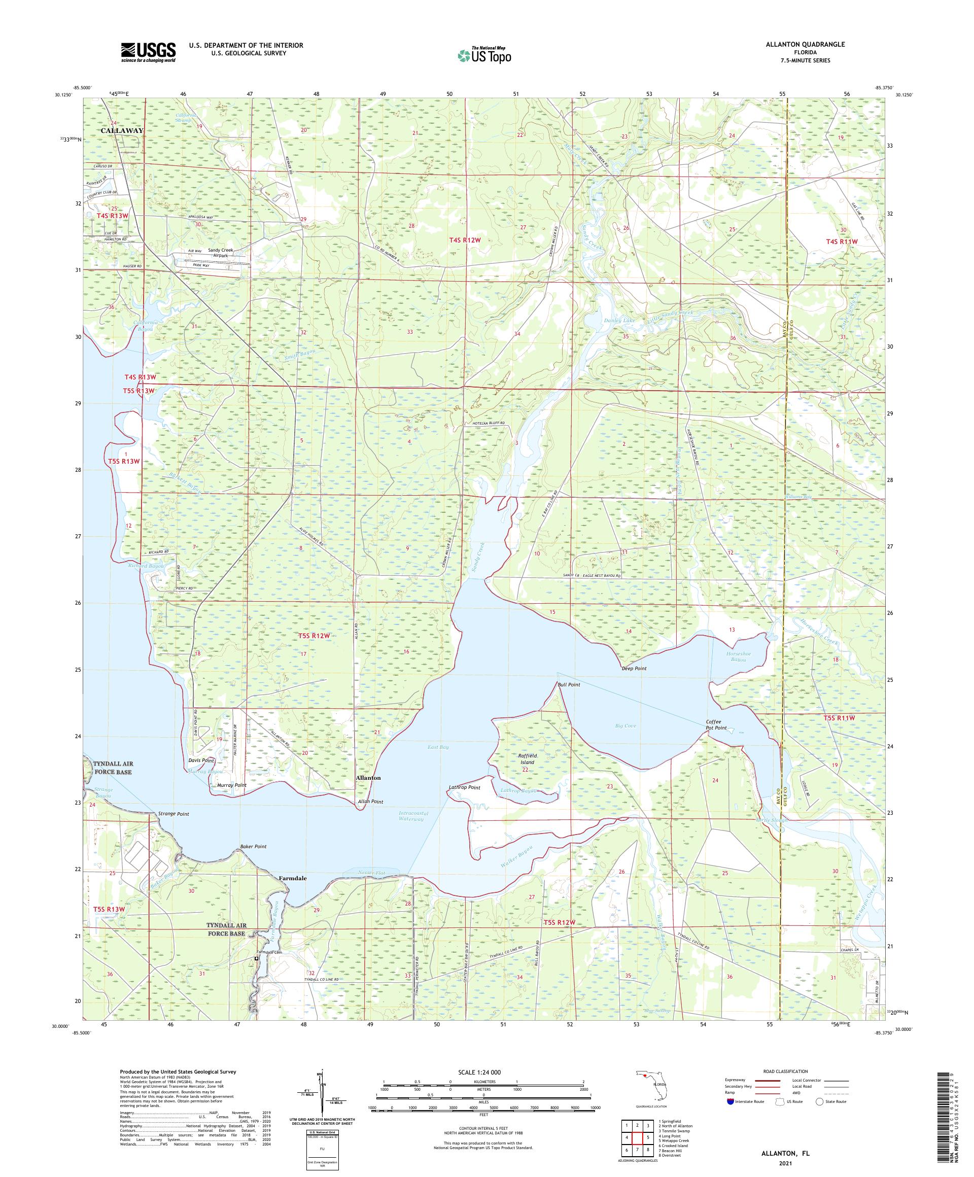 Allanton Florida US Topo Map – MyTopo Map Store