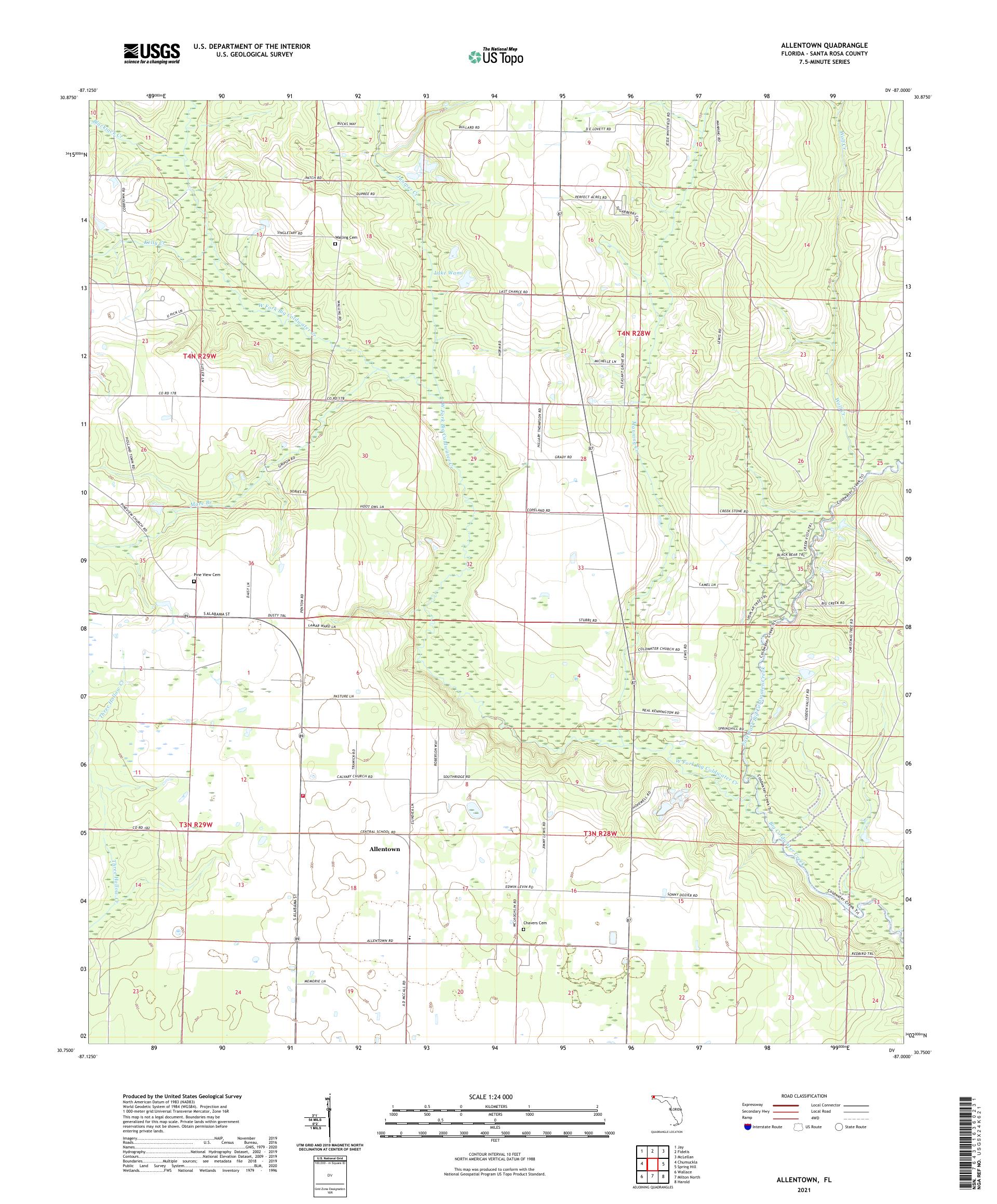 Allentown Florida US Topo Map – MyTopo Map Store