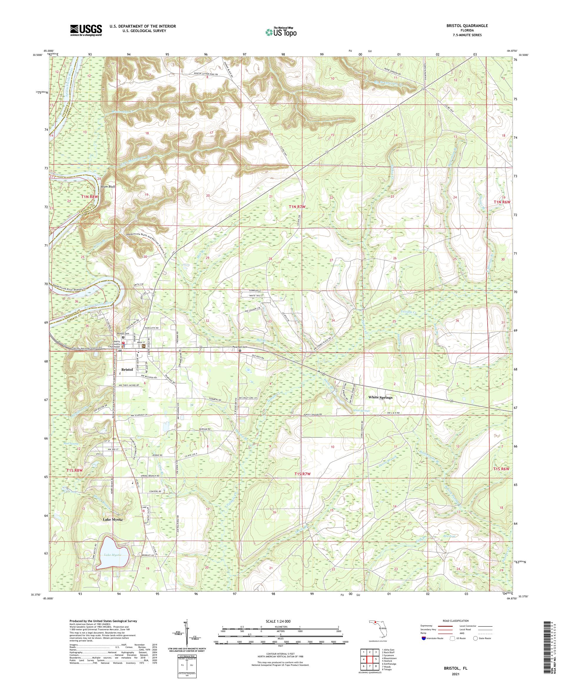 Bristol Florida US Topo Map – MyTopo Map Store