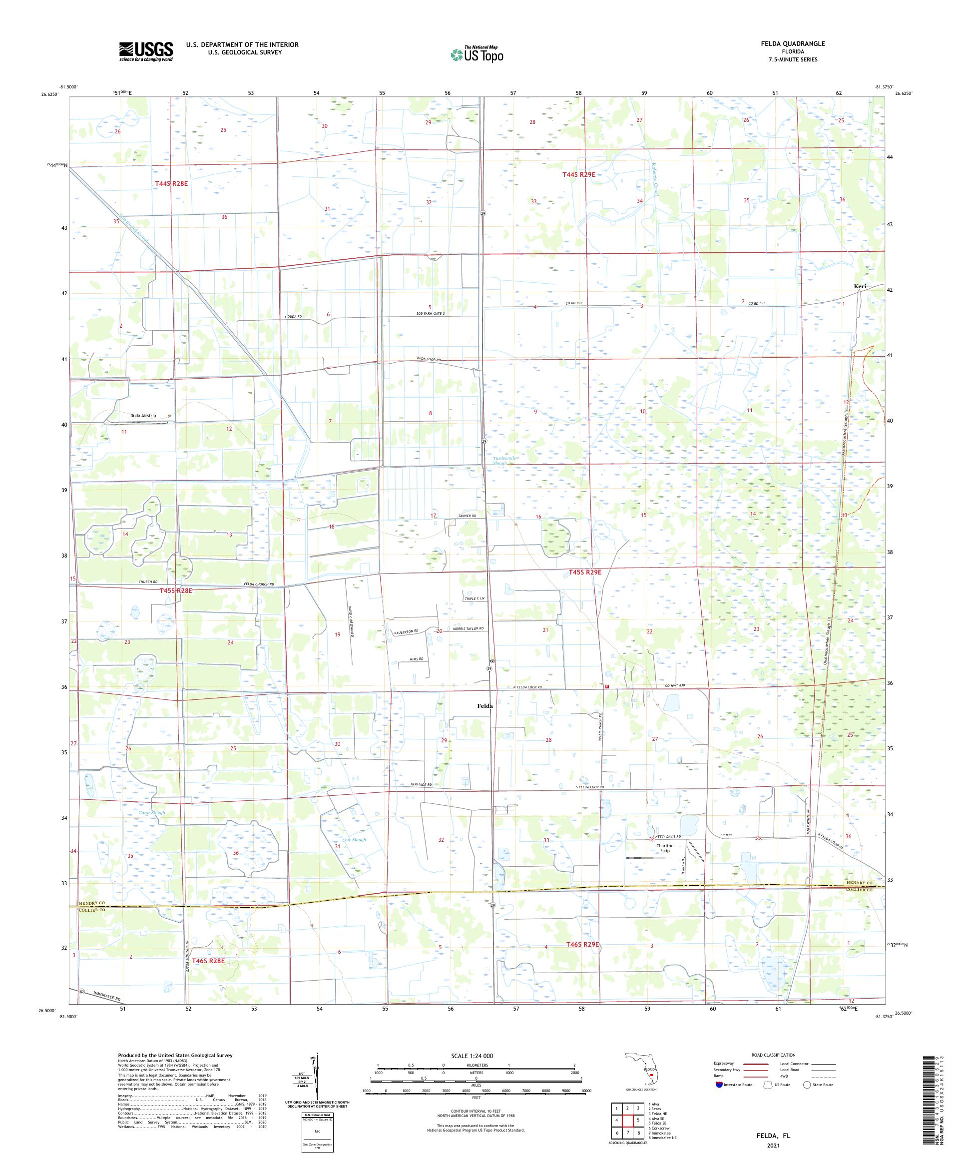 Felda Florida US Topo Map – MyTopo Map Store