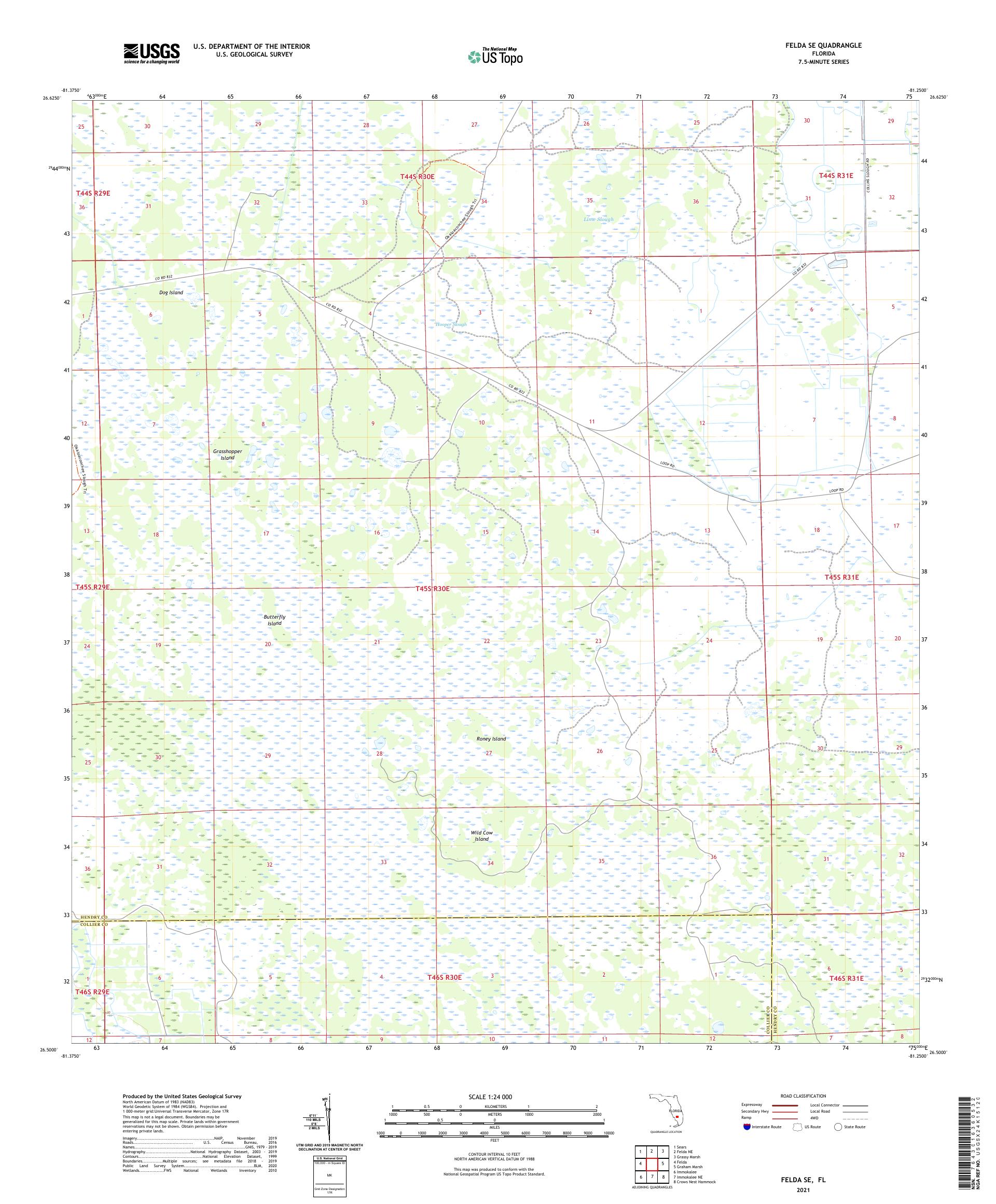 Felda SE Florida US Topo Map – MyTopo Map Store