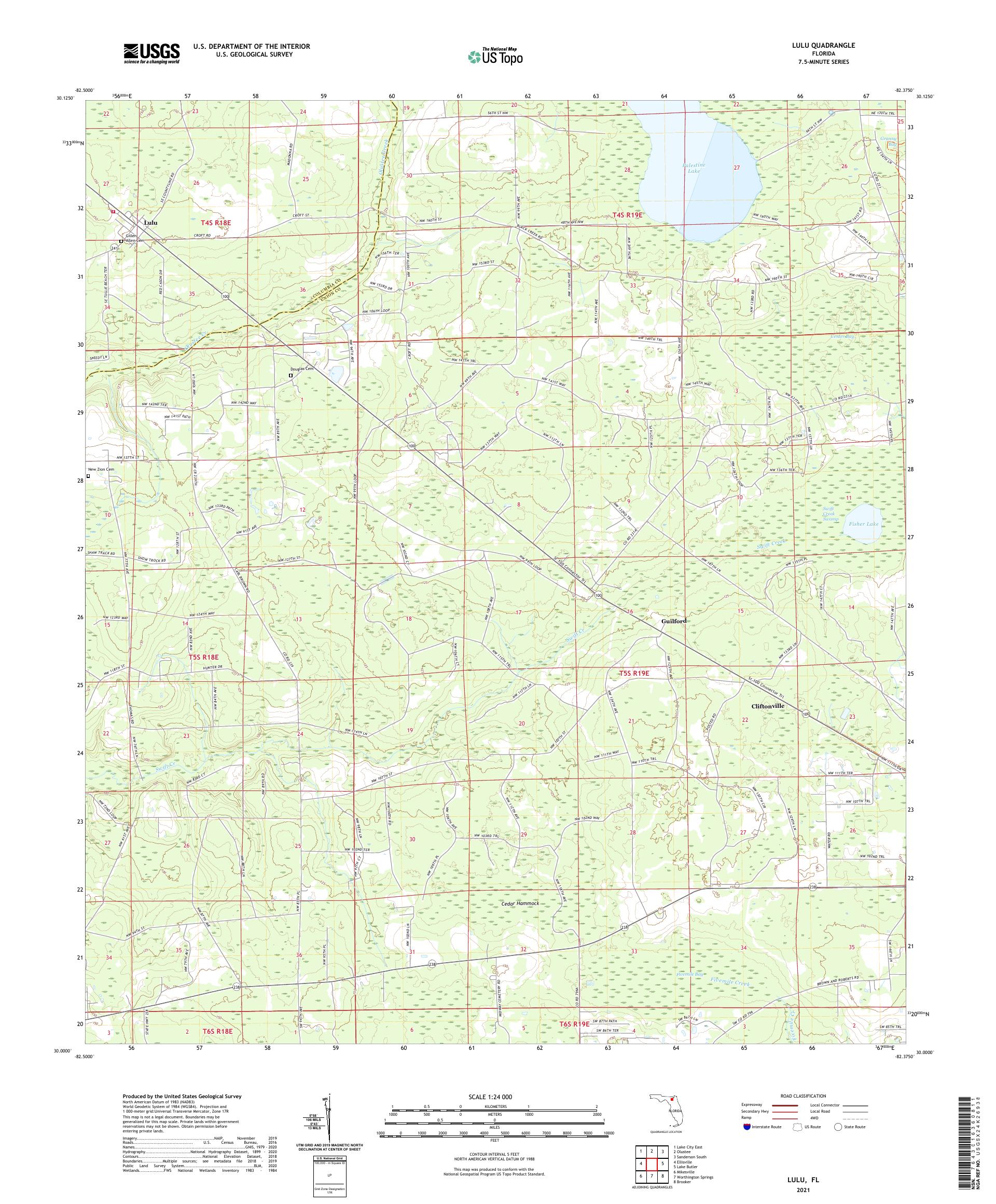 Lulu Florida US Topo Map – MyTopo Map Store