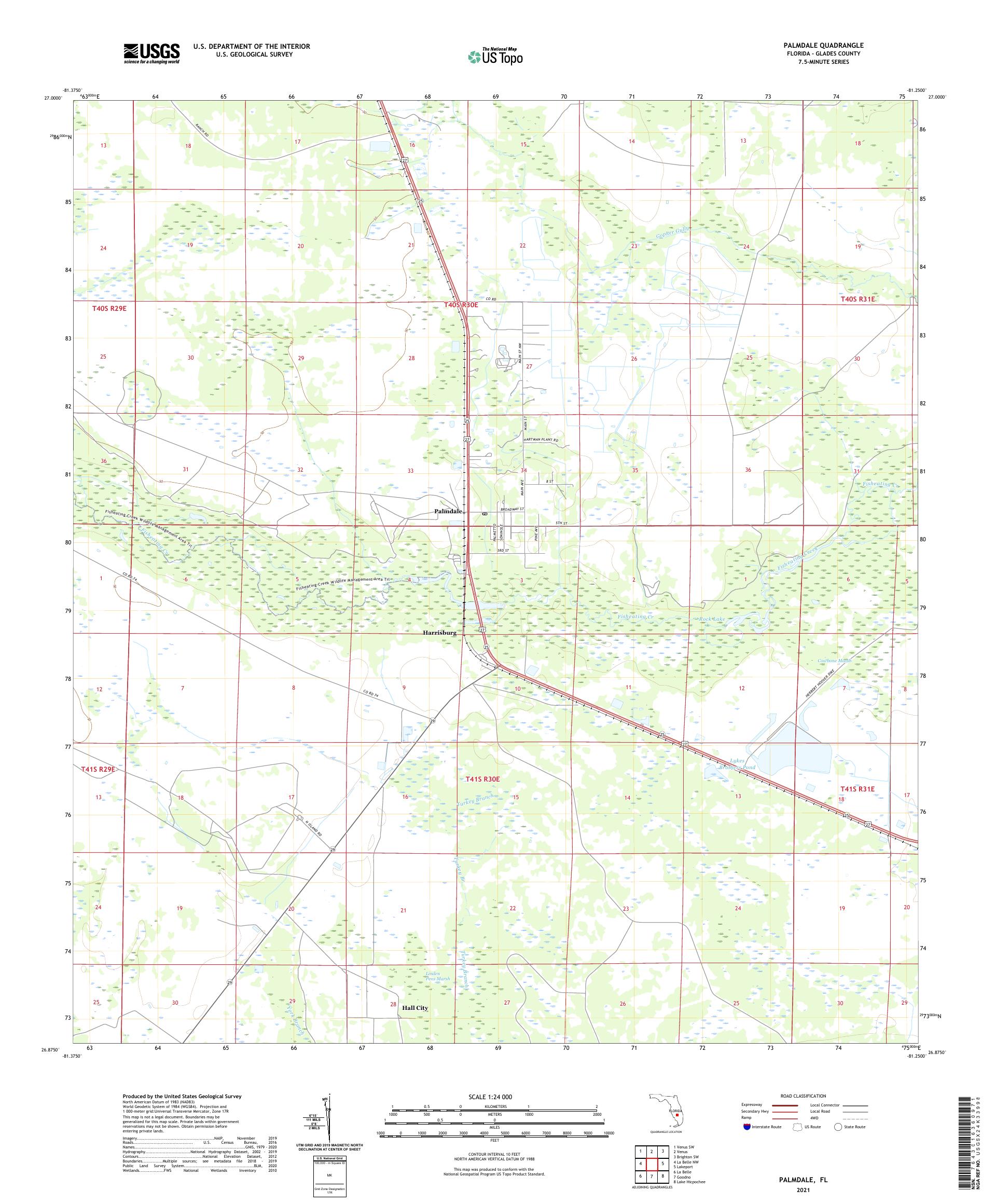 Palmdale Florida US Topo Map – MyTopo Map Store