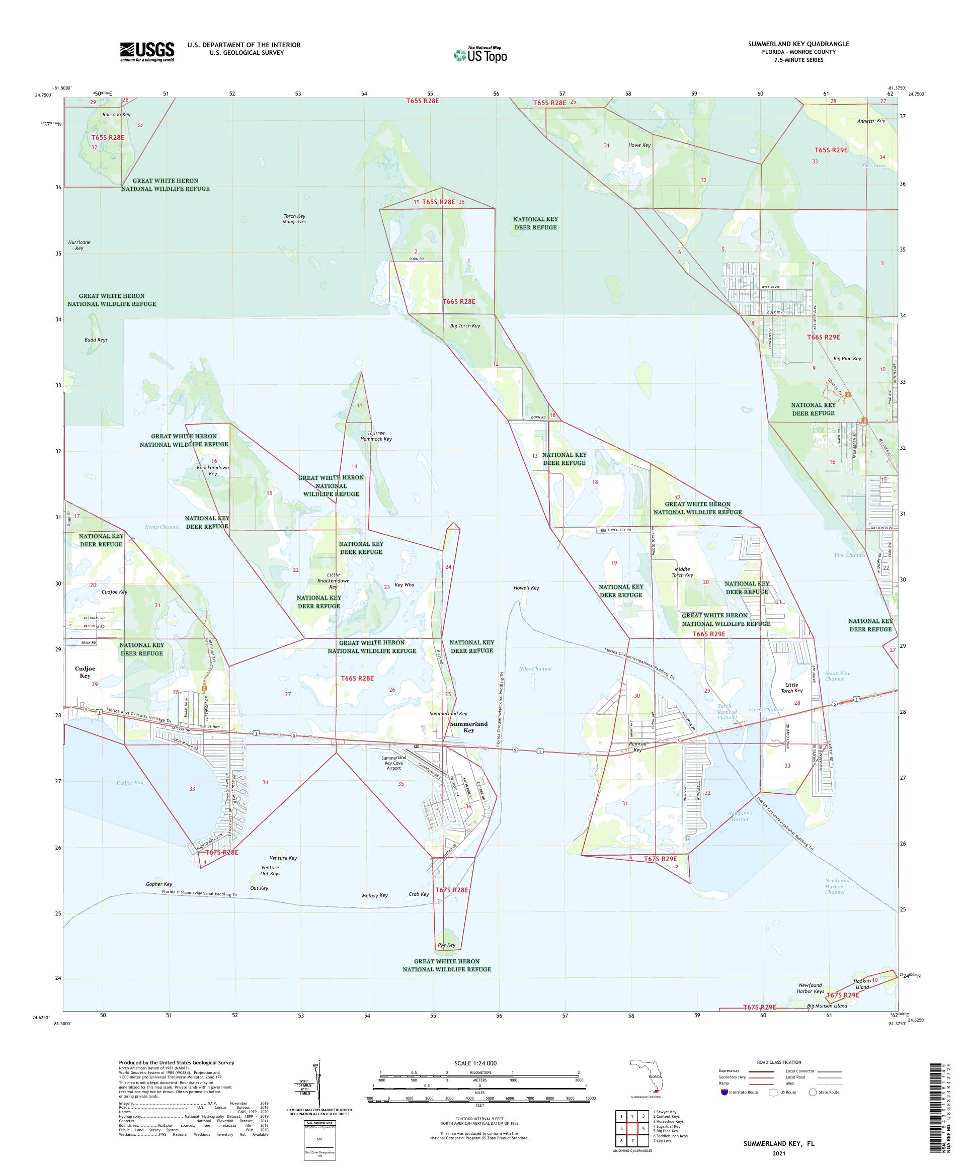Summerland Key Florida US Topo Map – MyTopo Map Store