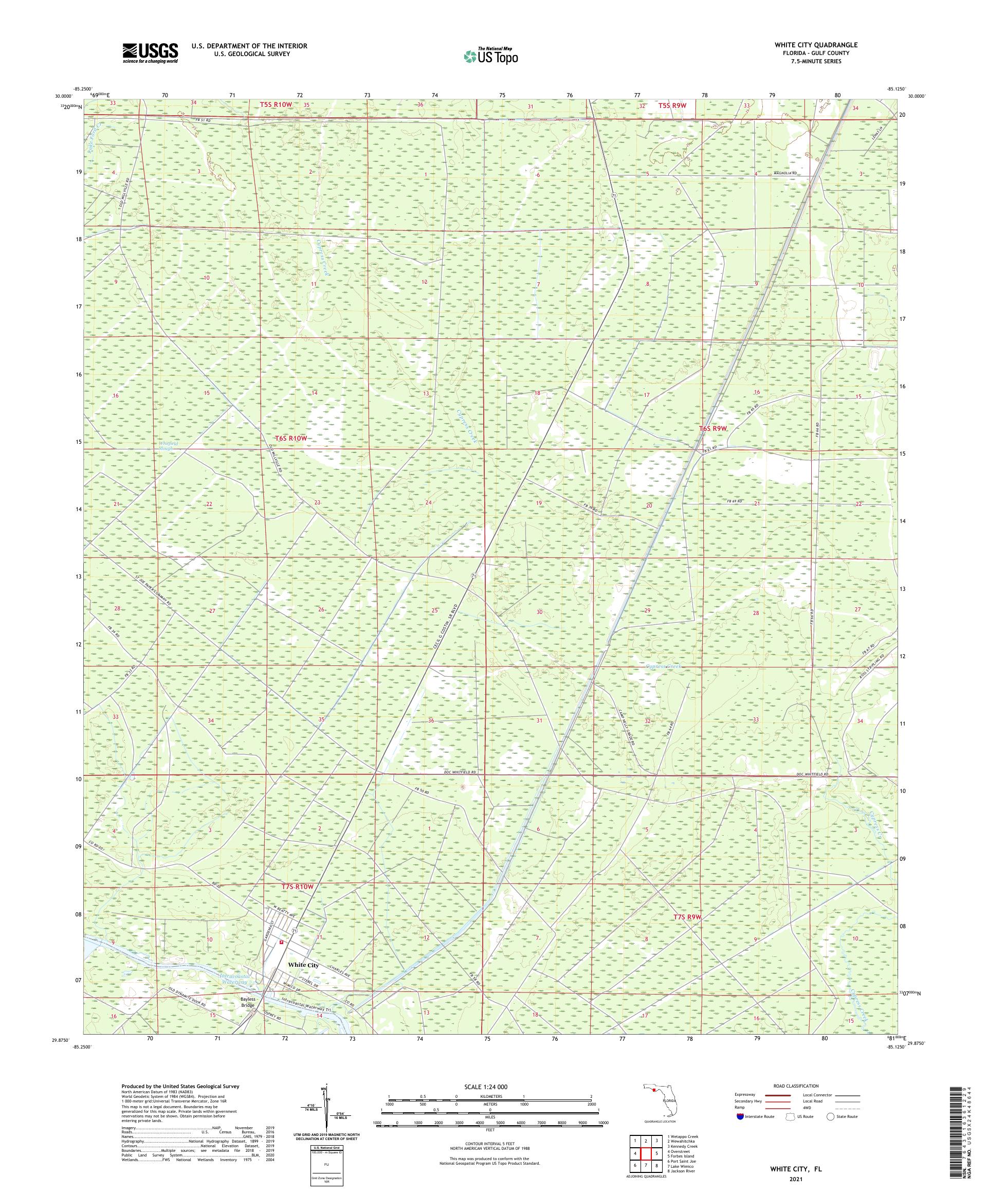White City Florida US Topo Map – MyTopo Map Store