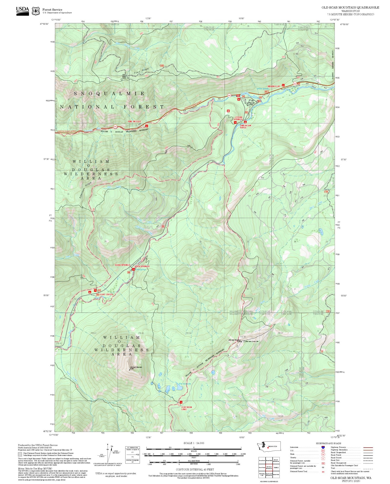 2025 Forest Service Topo Map of Old Scab Mountain Washington – MyTopo ...