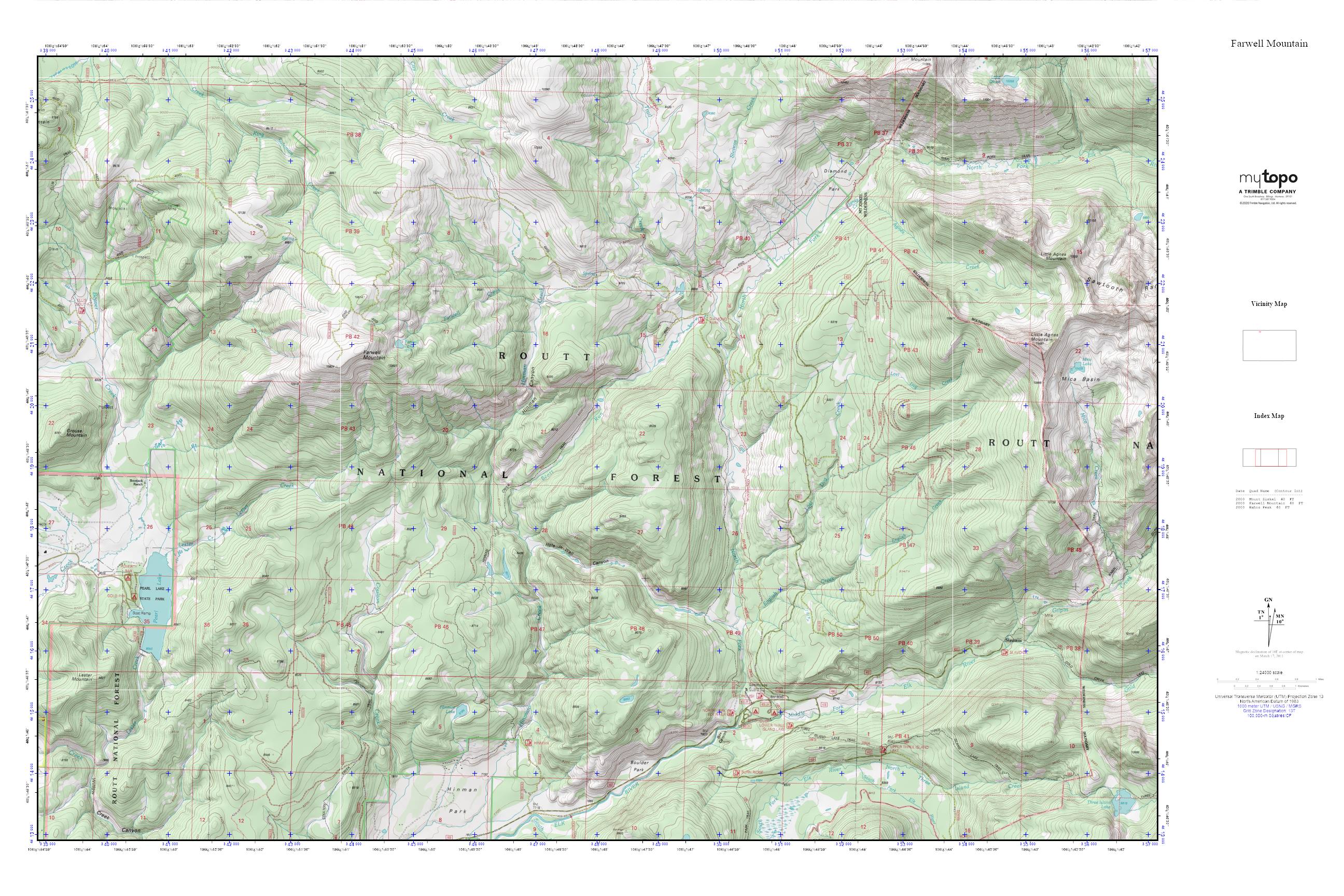 Farwell Mountain MyTopo Explorer Series Map – MyTopo Map Store
