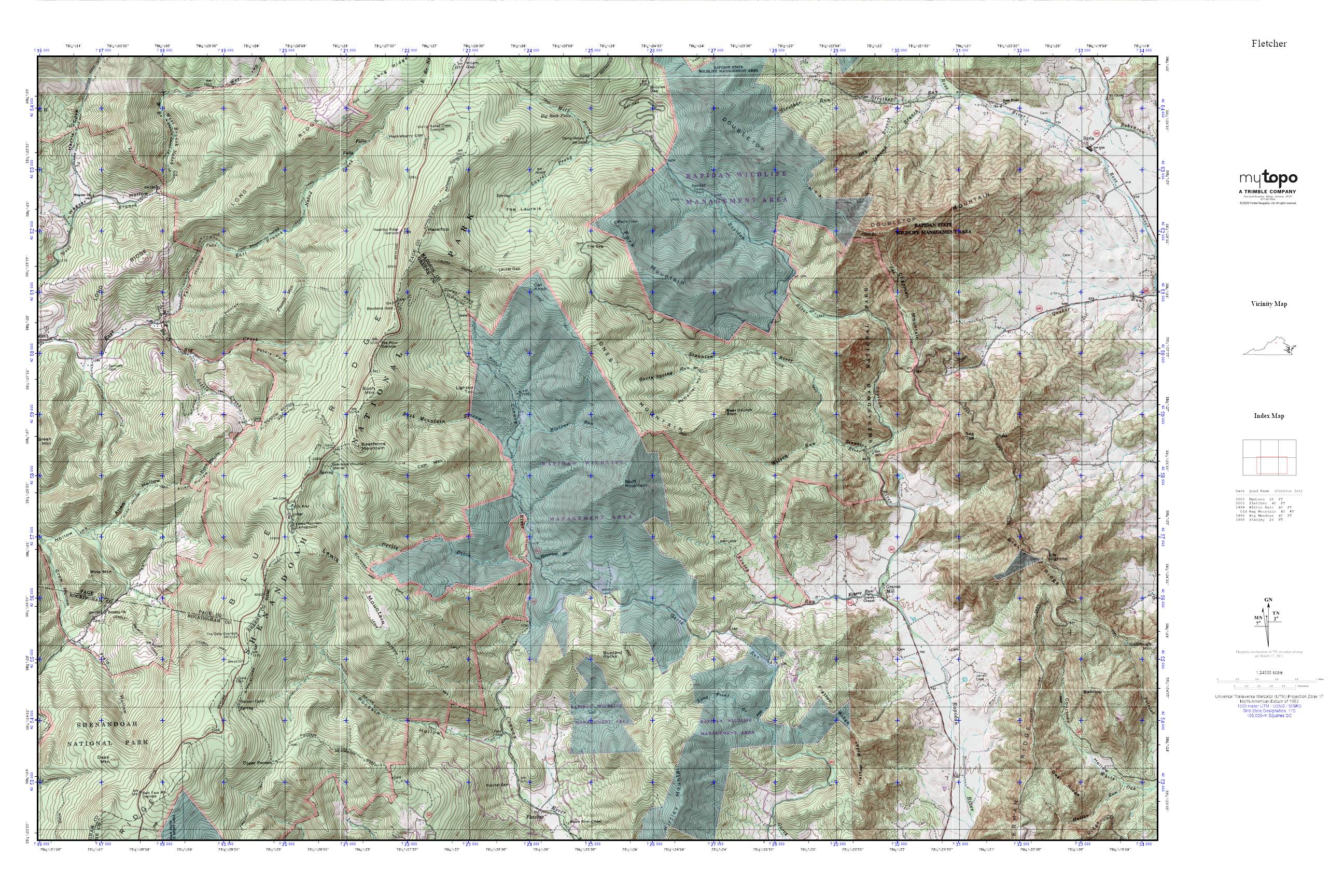 Fletcher MyTopo Explorer Series Map – MyTopo Map Store