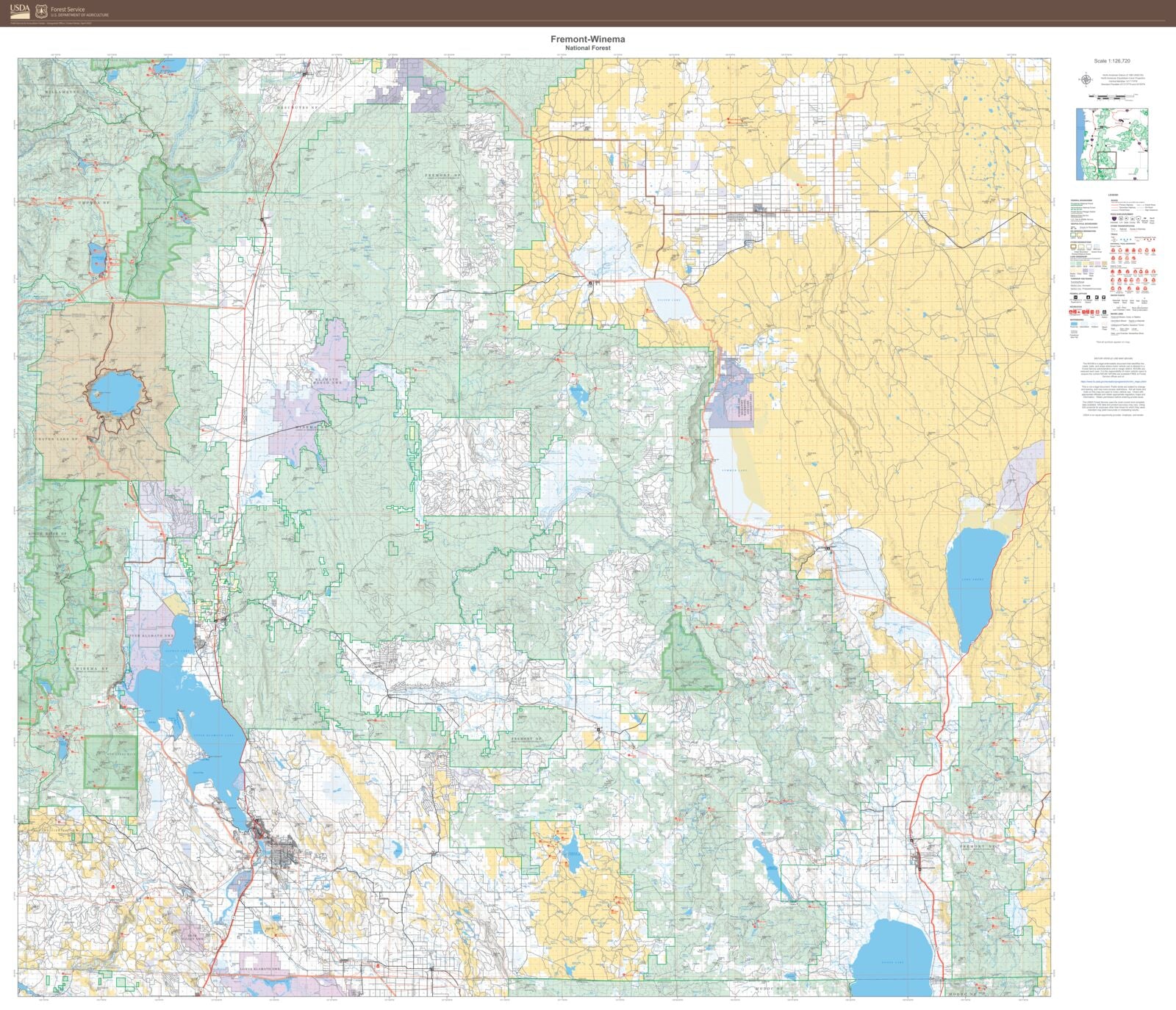 Fremont-Winema National Forest Map – MyTopo Map Store