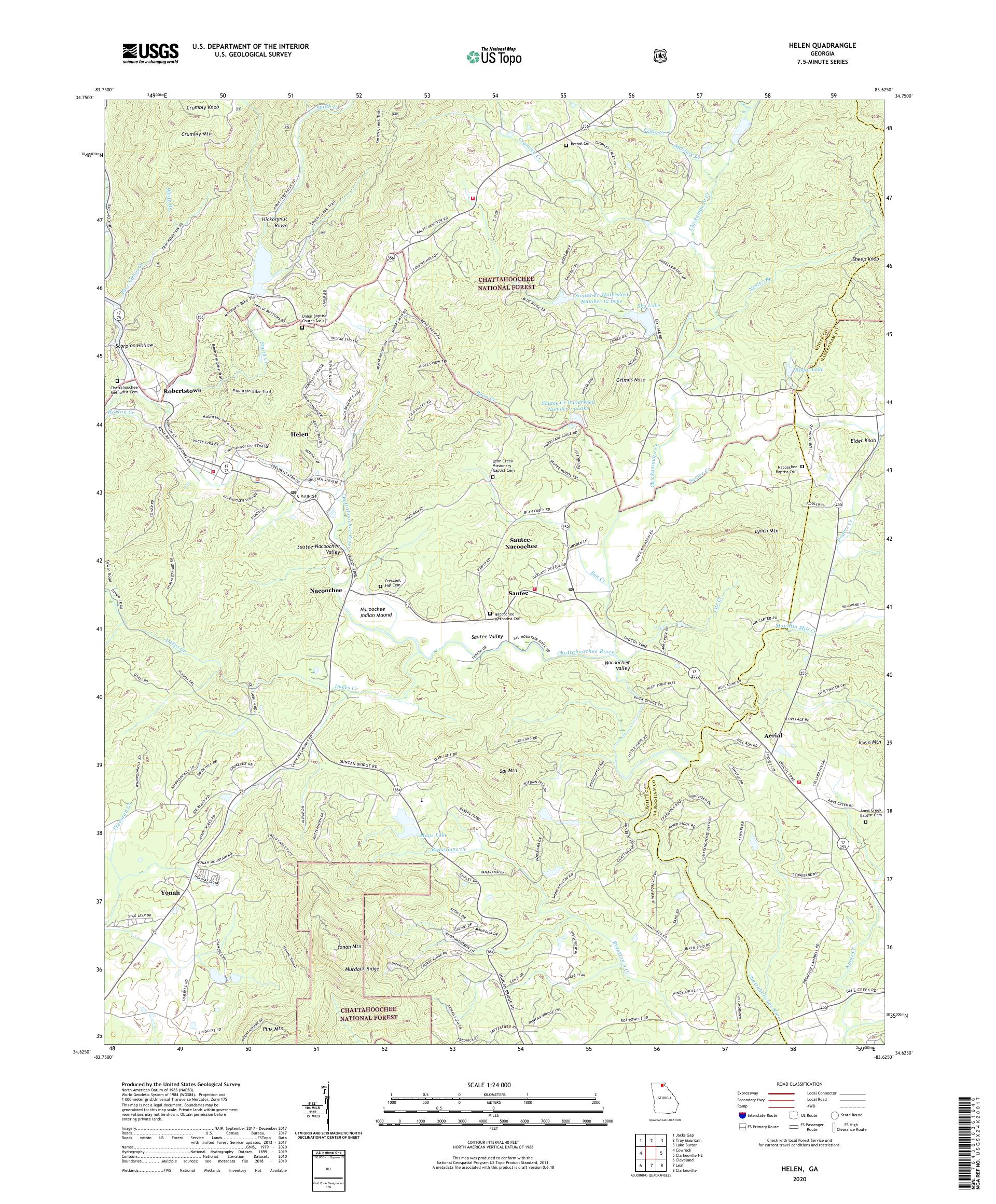 Helen Georgia US Topo Map – MyTopo Map Store