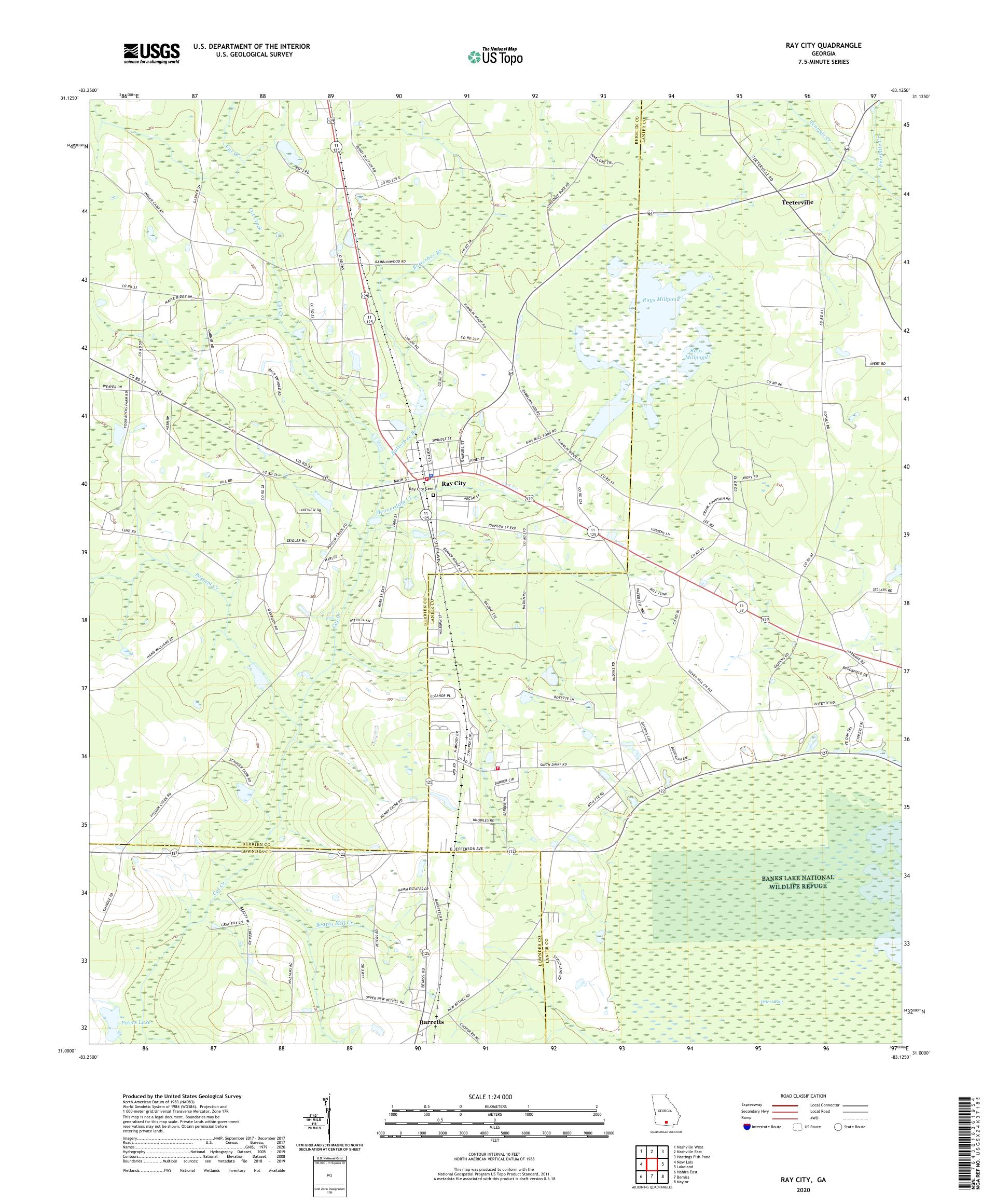Ray City Georgia US Topo Map – MyTopo Map Store