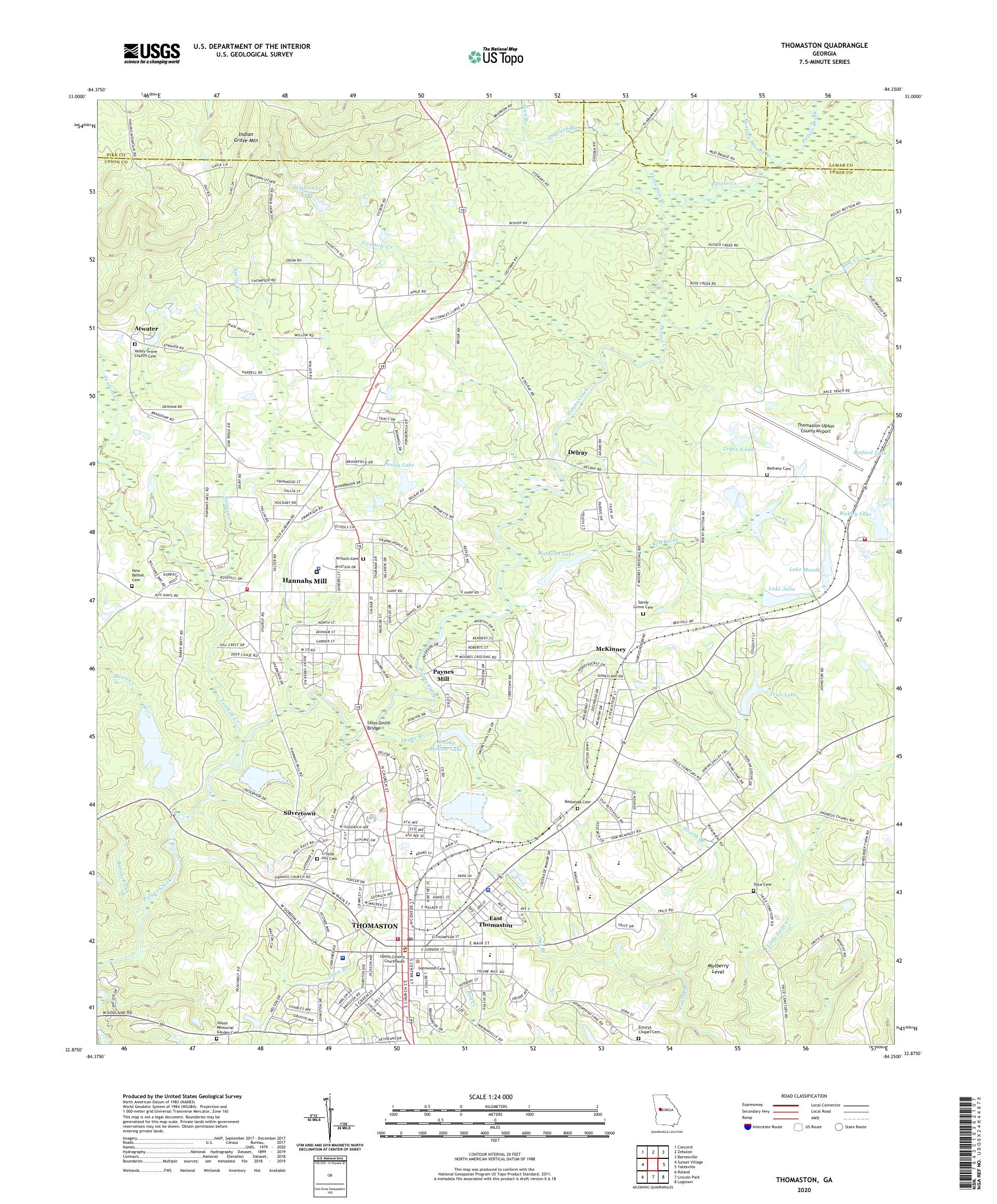 Thomaston Georgia US Topo Map – MyTopo Map Store