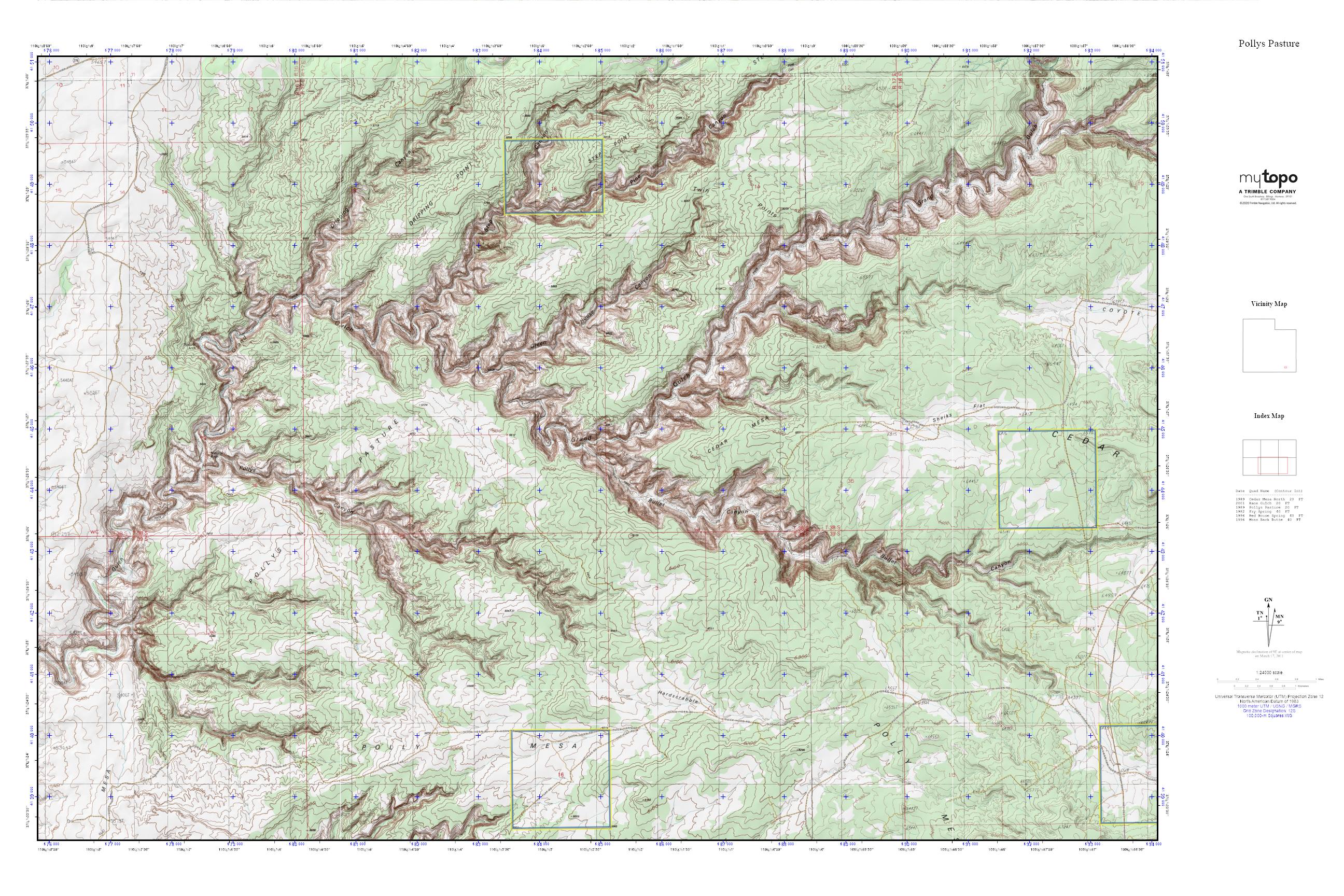 Grand Gulch MyTopo Explorer Series Map – MyTopo Map Store