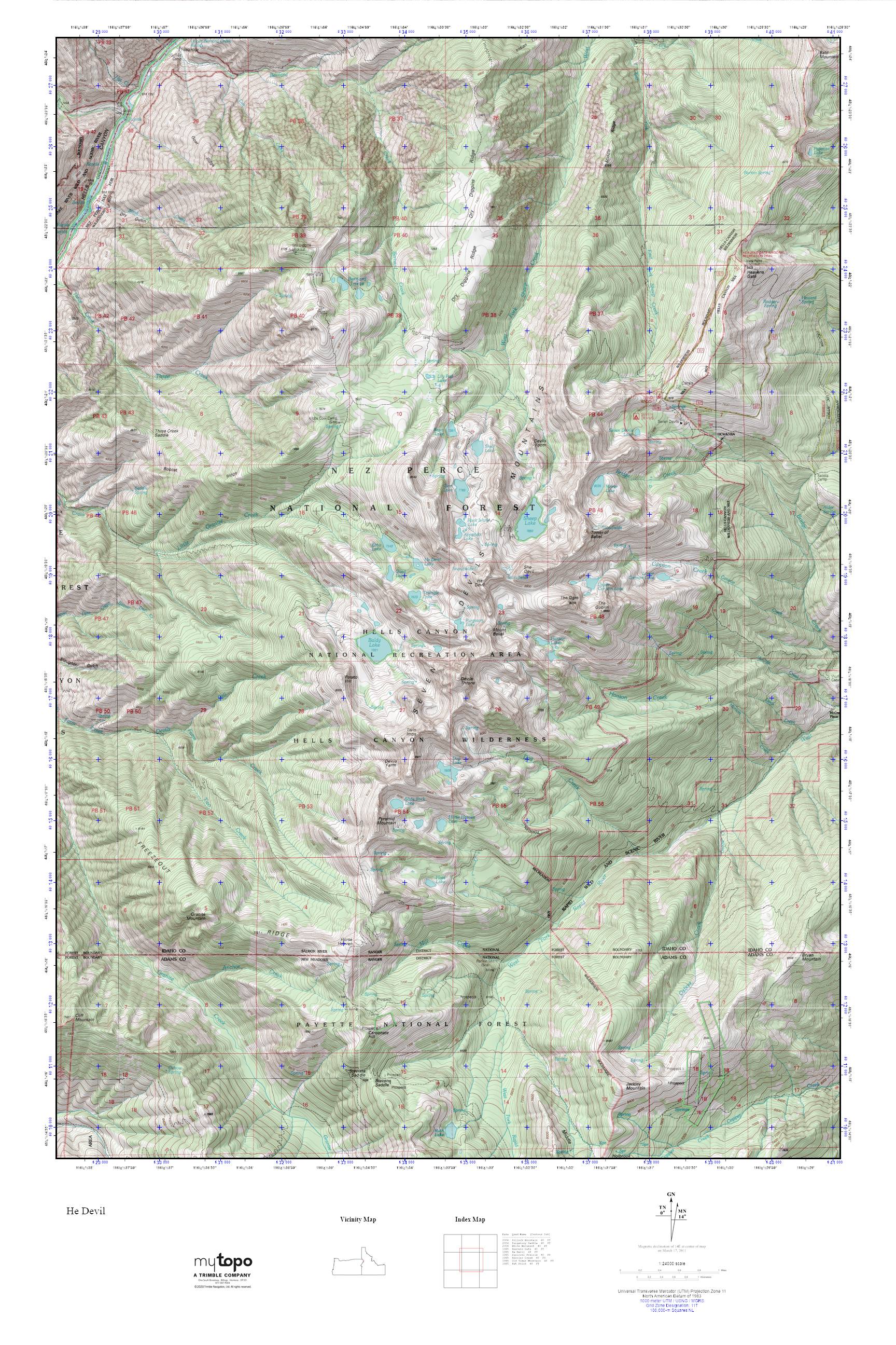 He Devil MyTopo Explorer Series Map – MyTopo Map Store