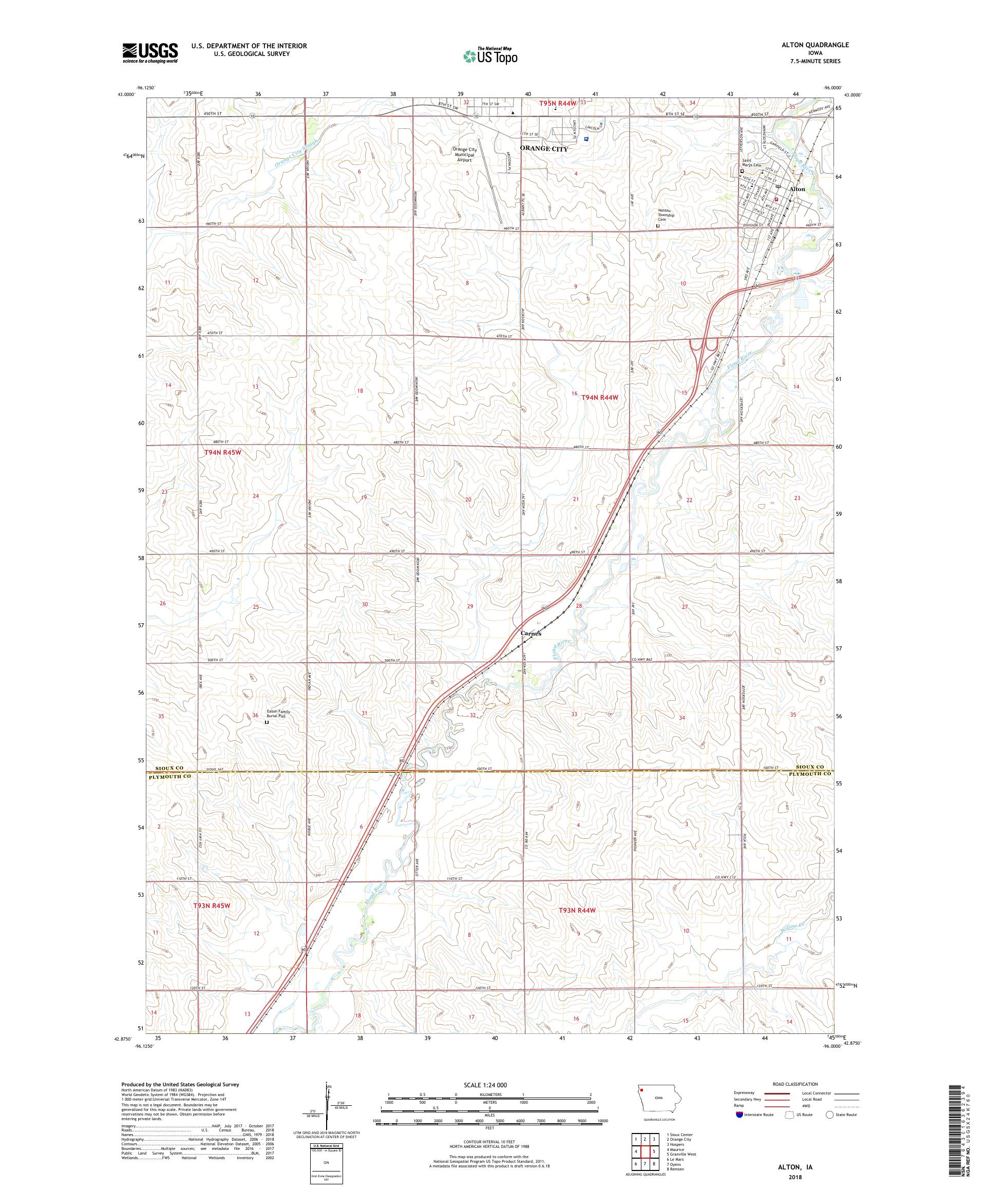 Alton Iowa US Topo Map – MyTopo Map Store