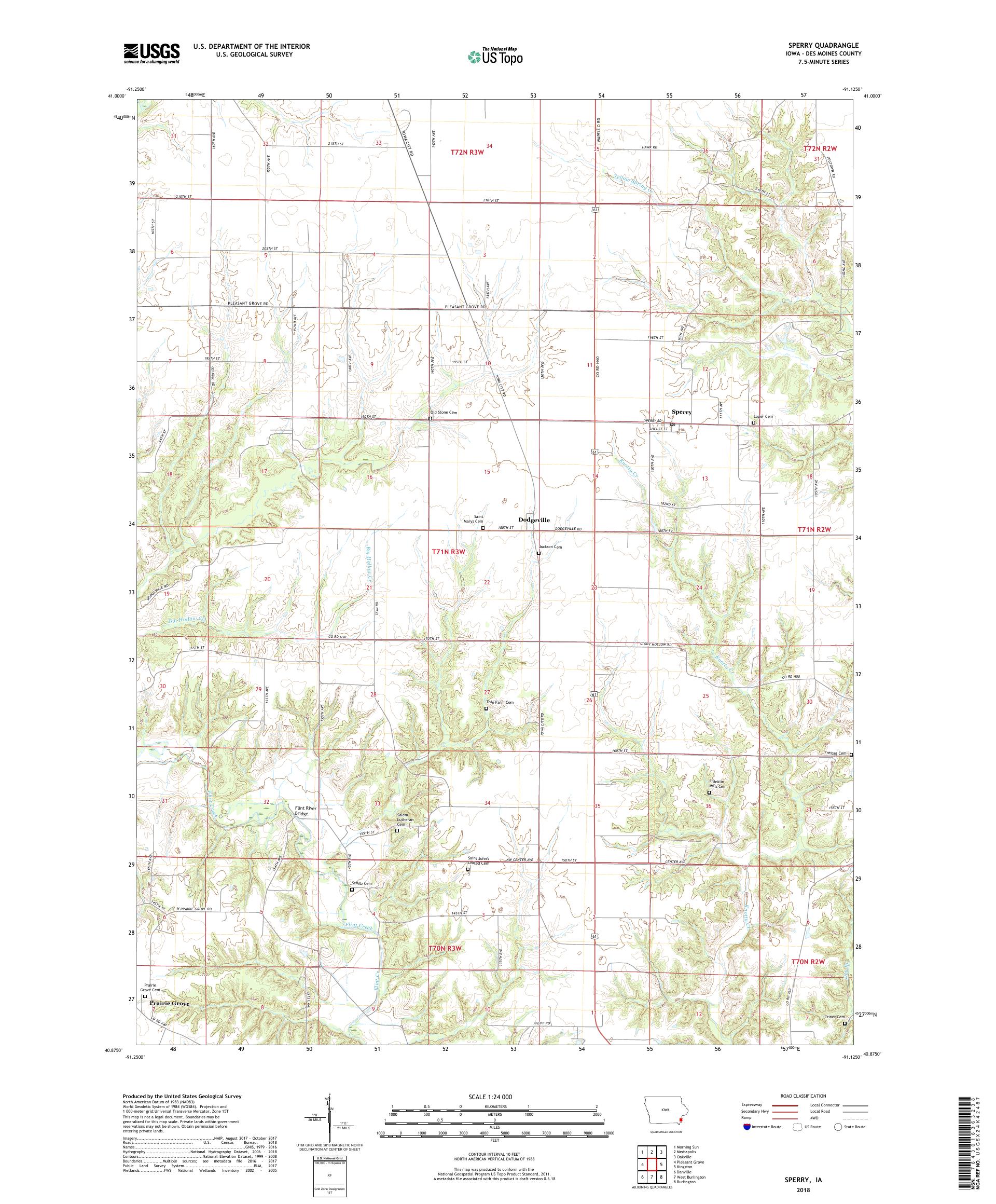 Sperry Iowa US Topo Map – MyTopo Map Store