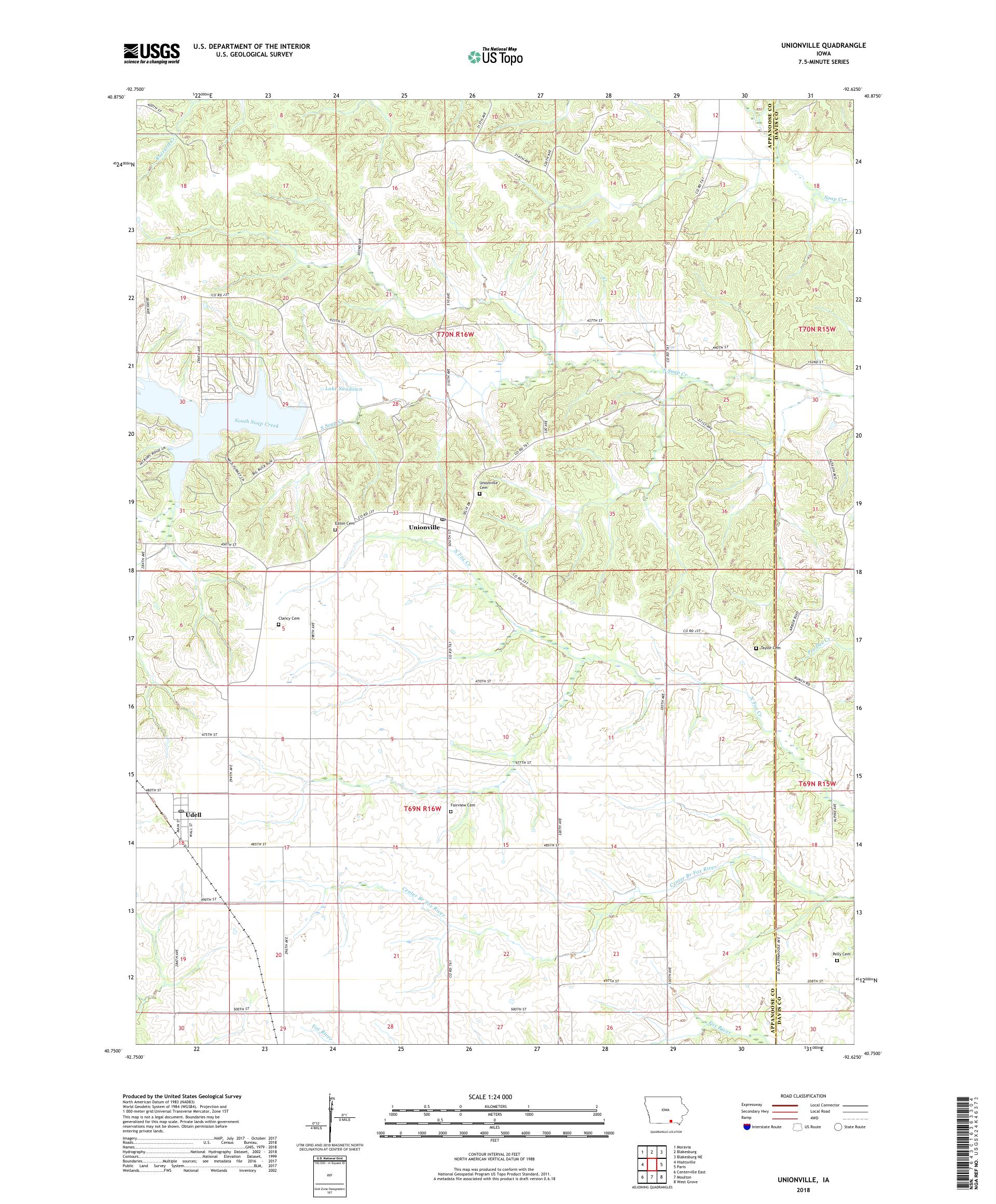 Unionville Iowa US Topo Map – MyTopo Map Store