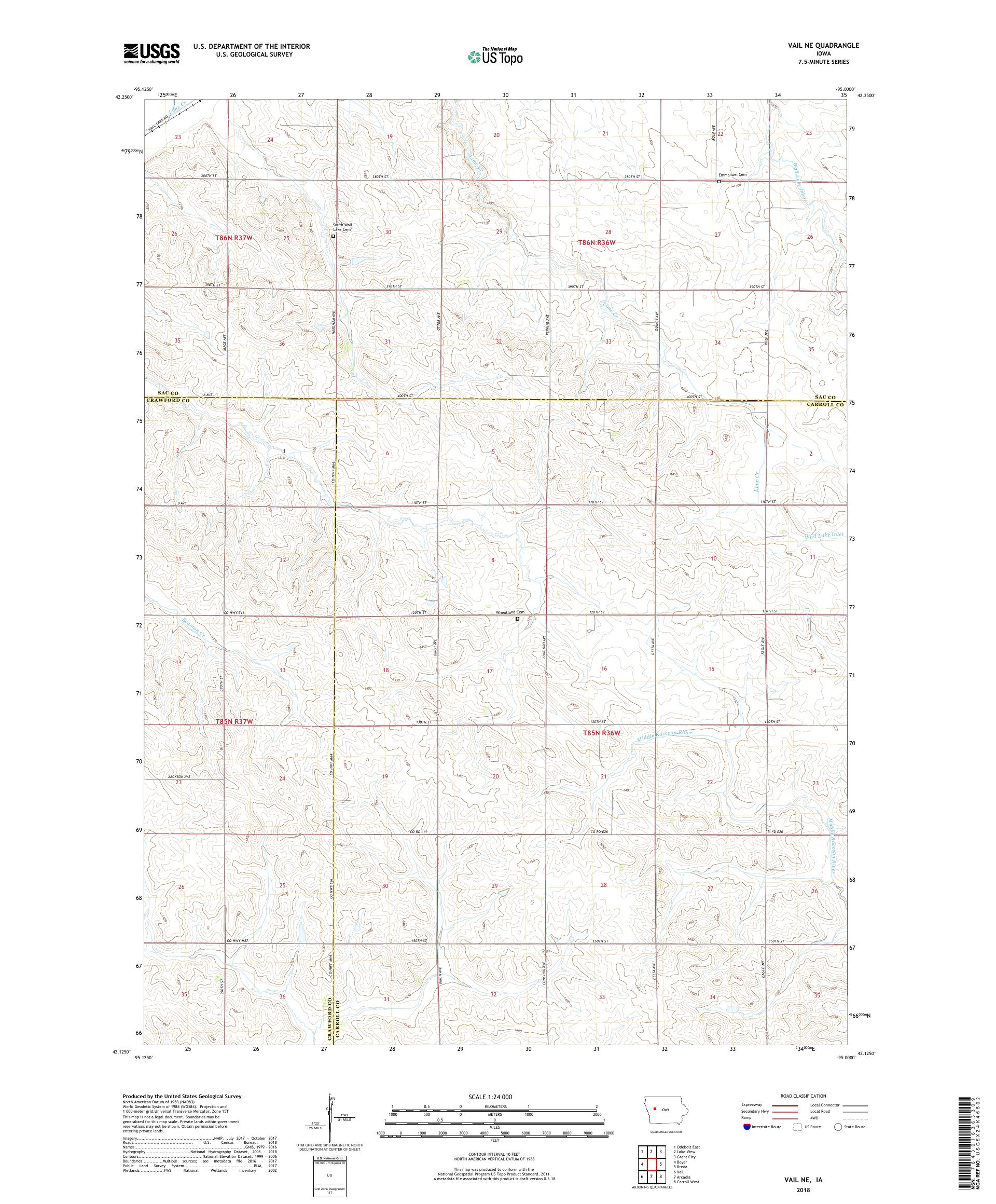 Vail NE Iowa US Topo Map – MyTopo Map Store