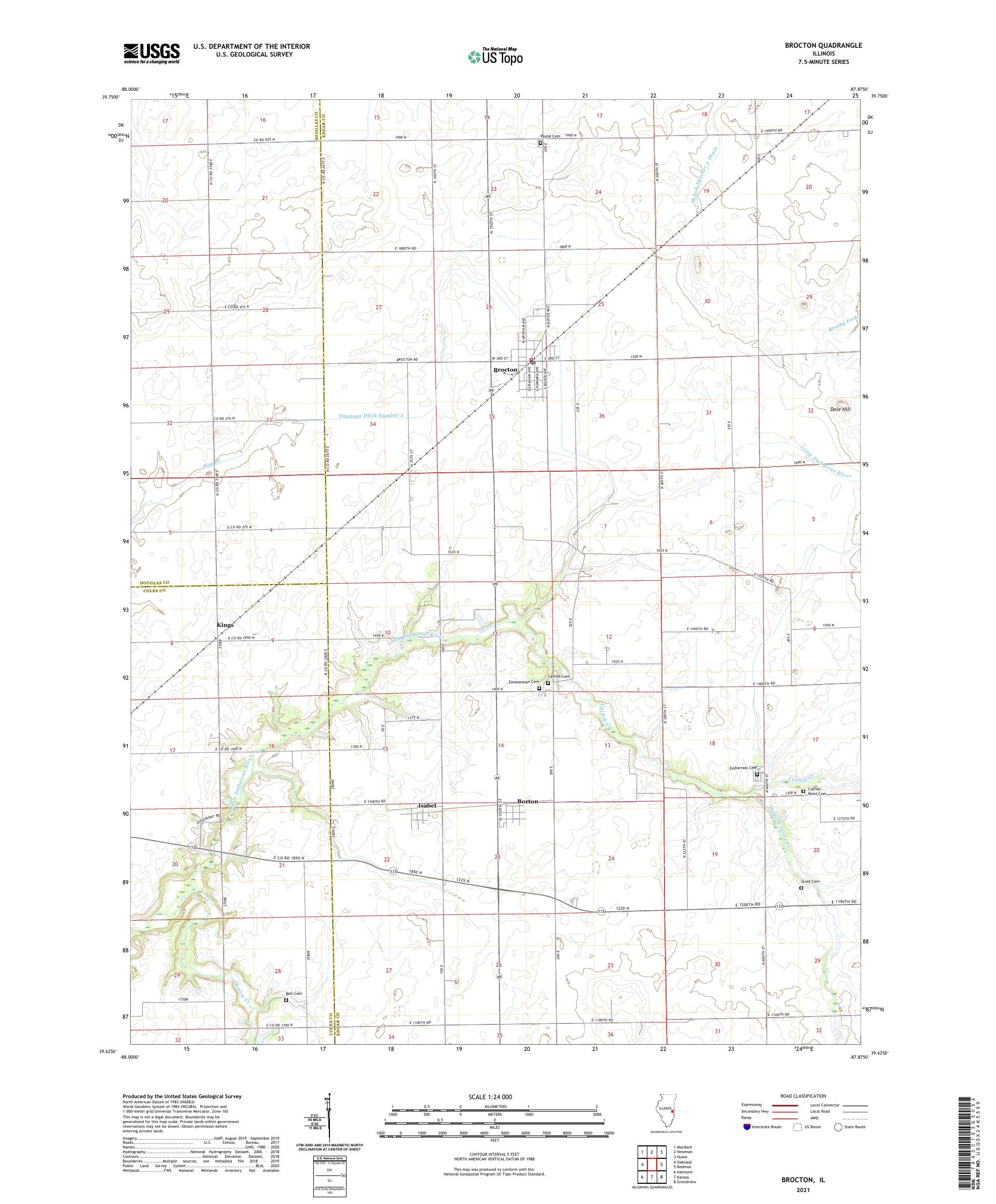 Brocton Illinois US Topo Map – MyTopo Map Store