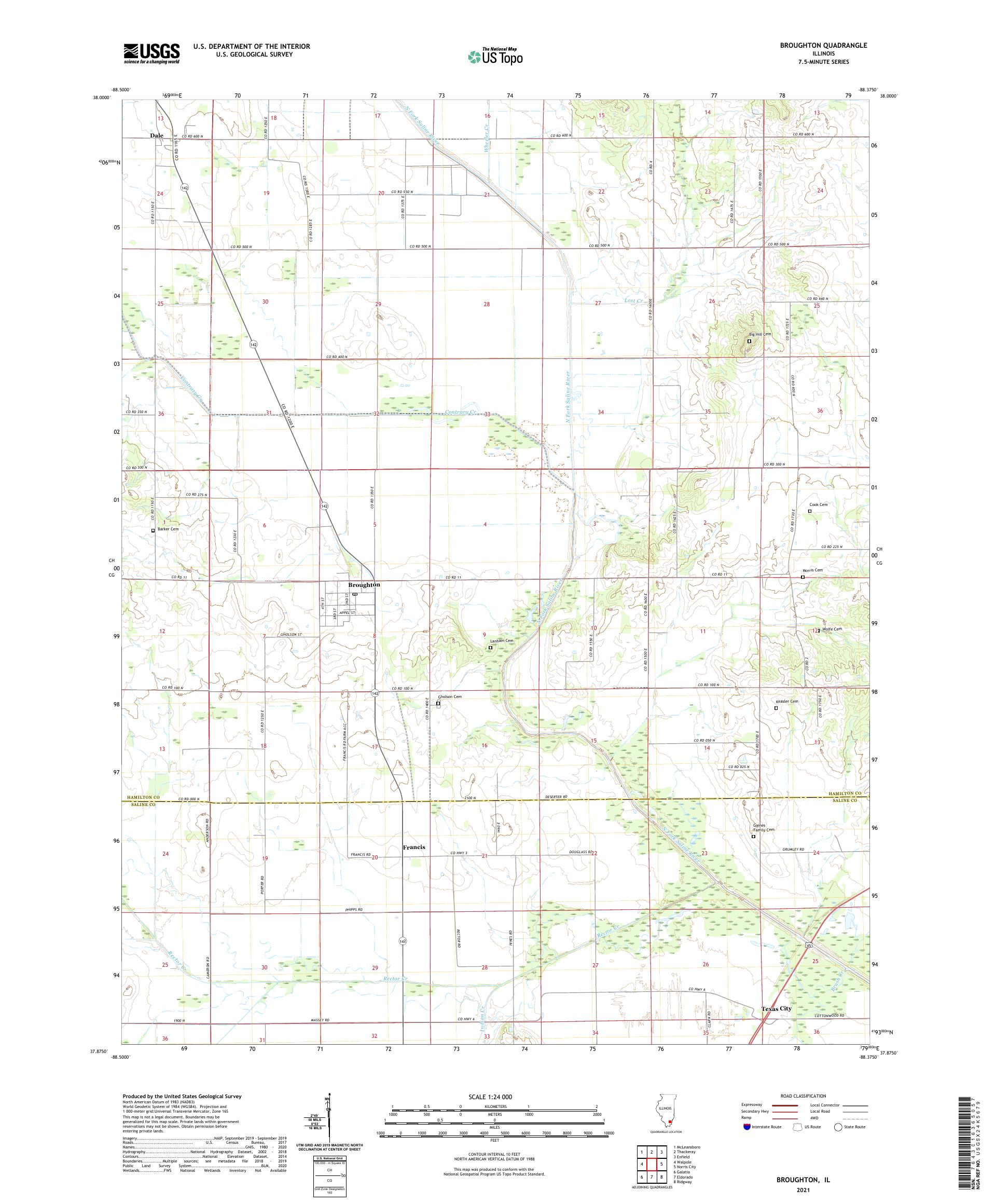 Broughton Illinois US Topo Map – MyTopo Map Store