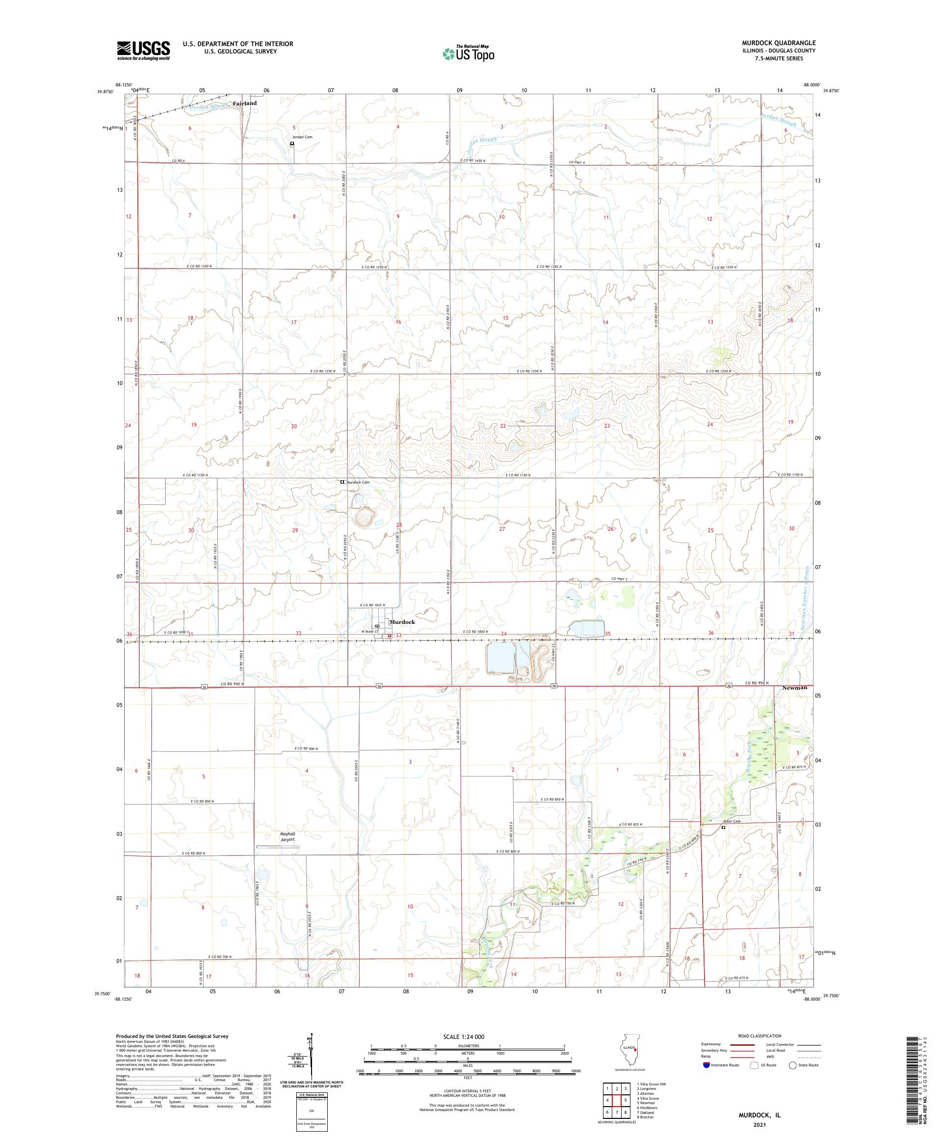 Murdock Illinois US Topo Map – MyTopo Map Store