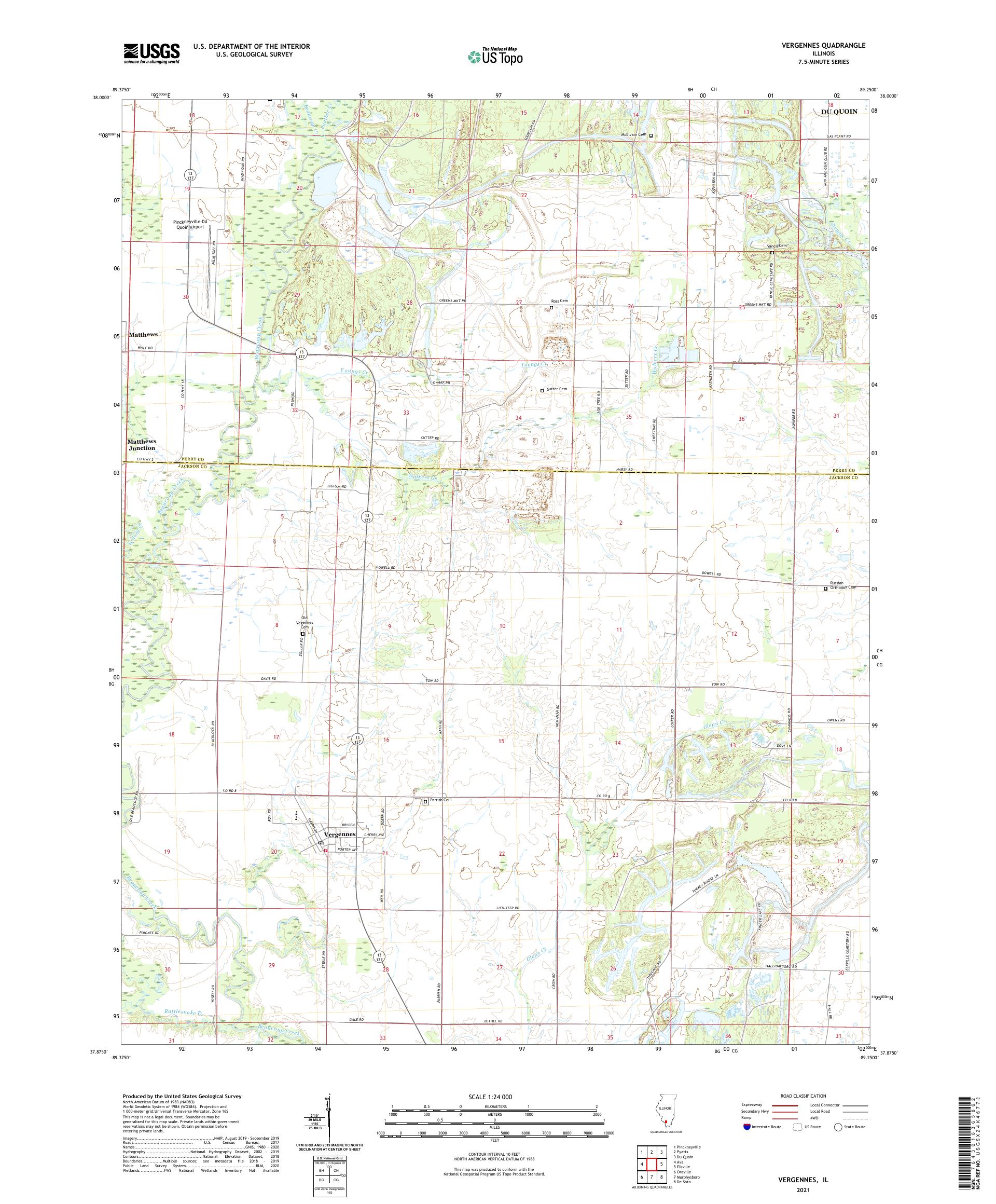 Vergennes Illinois US Topo Map – MyTopo Map Store