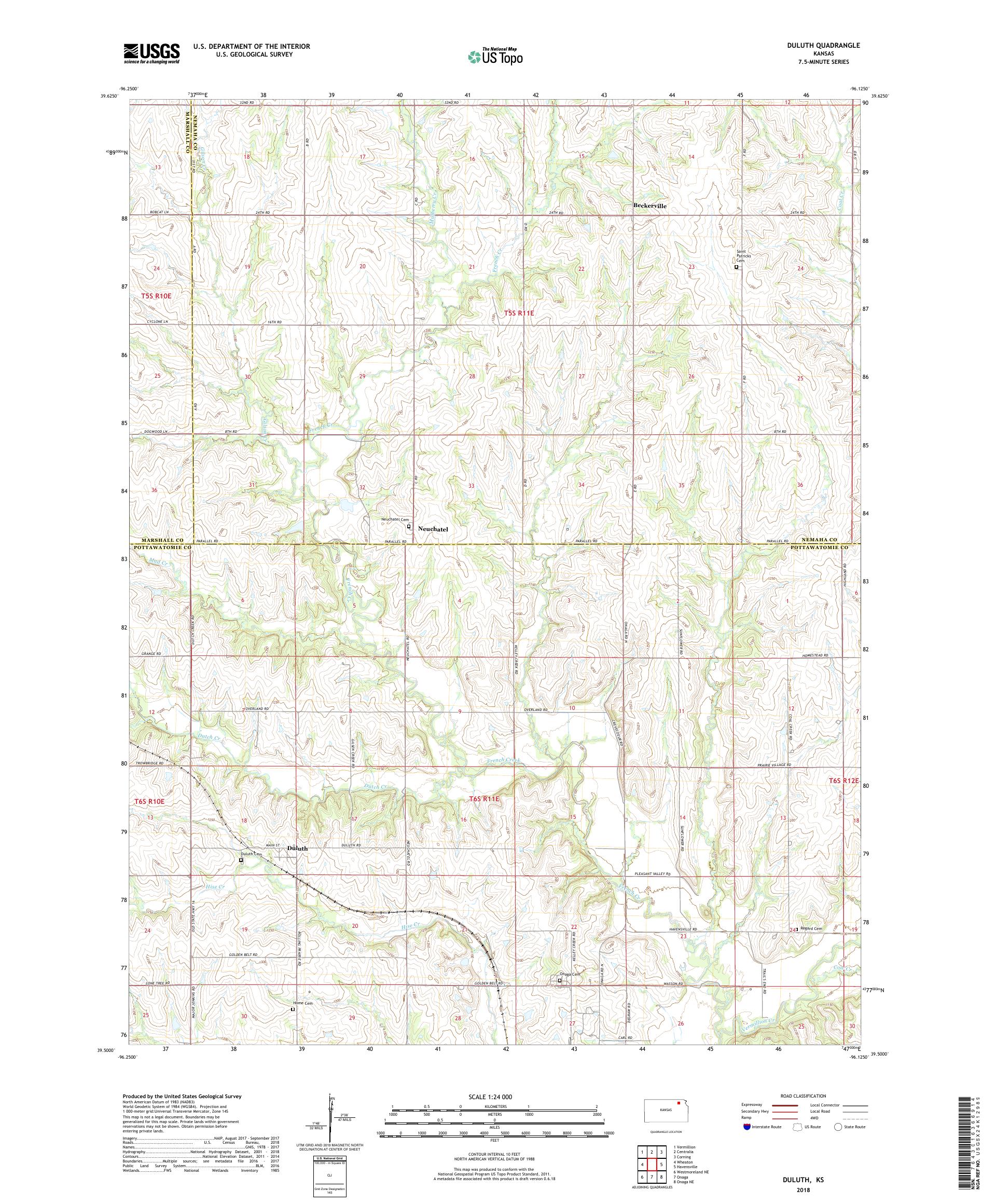 Duluth Kansas US Topo Map – MyTopo Map Store