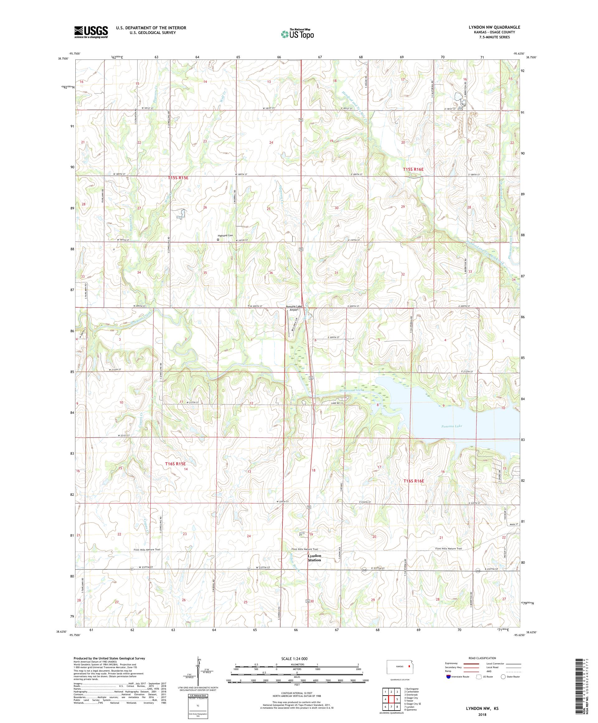 Lyndon NW Kansas US Topo Map – MyTopo Map Store